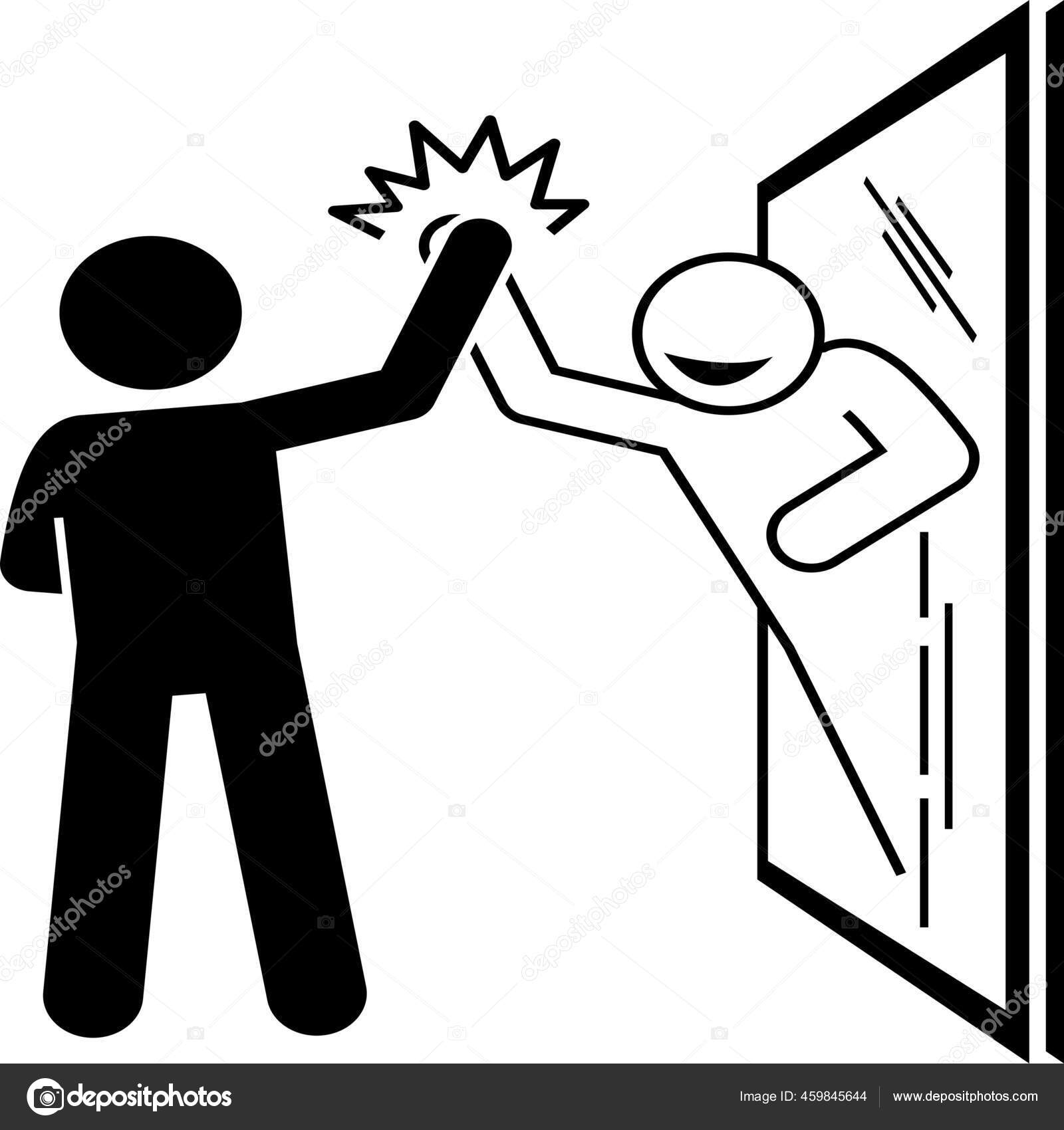 Help High Five Mirror Icon Stock Vector by ©iconfinder 459845644