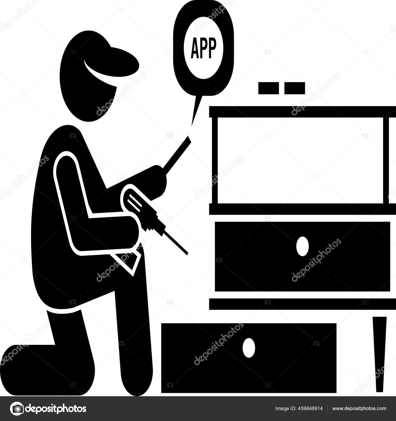 Aplicación Ensamblar Icono Montaje Vector de stock por ©iconfinder ...