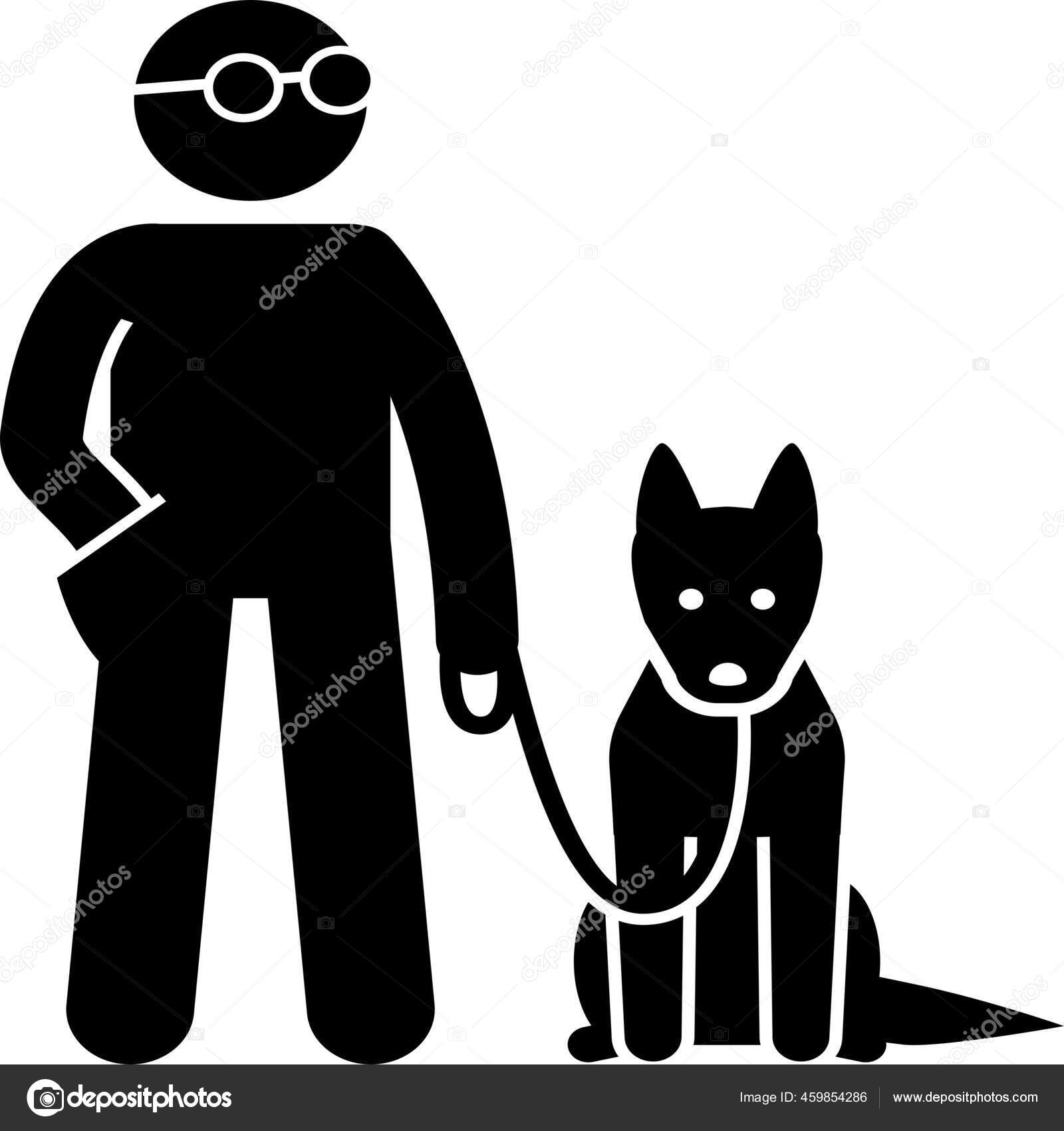 Dog German Shepherd Handler Icon Stock Vector by ©iconfinder 459854286