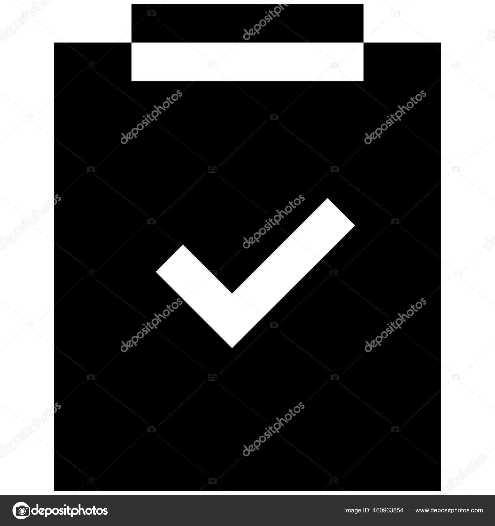 Aprobar Icono Marca Verificación Estilo Sólido Vector de stock ...