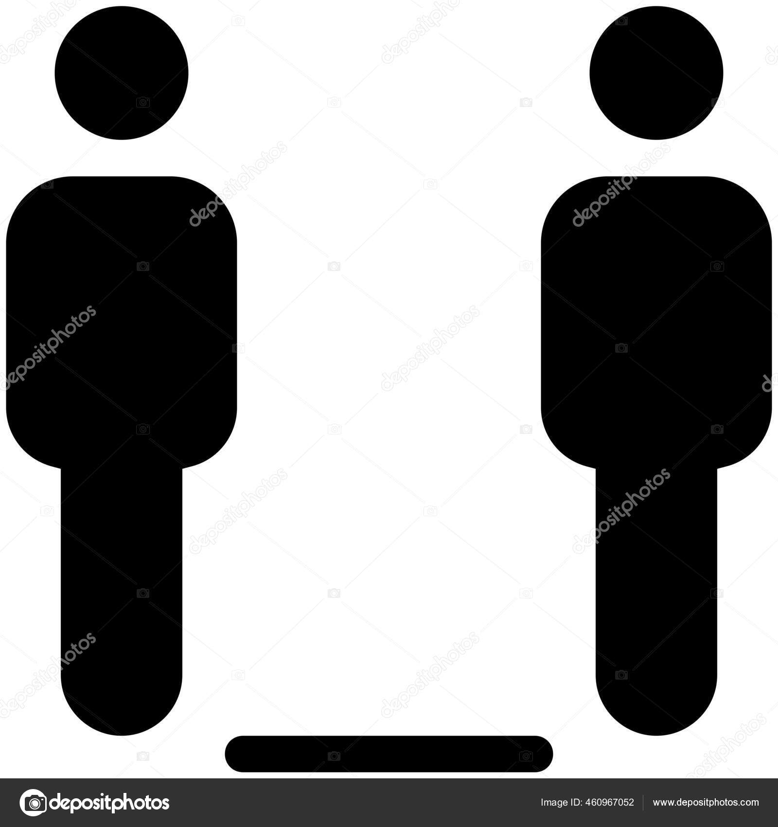 People Distance Space Icon Stock Vector Image by ©iconfinder #460967052