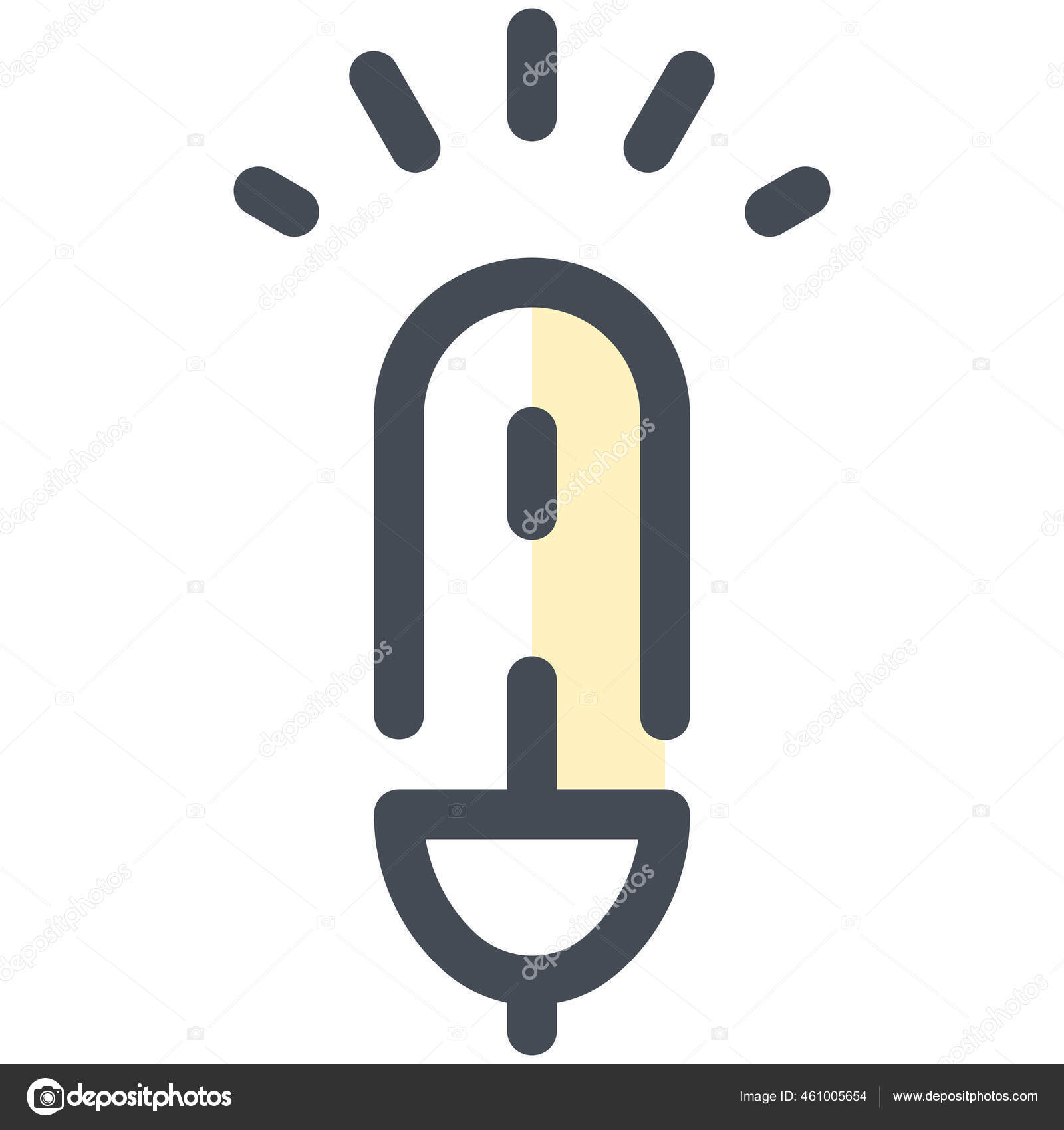 Light Bulb Lighting Icon Stock Vector by ©iconfinder 461005654