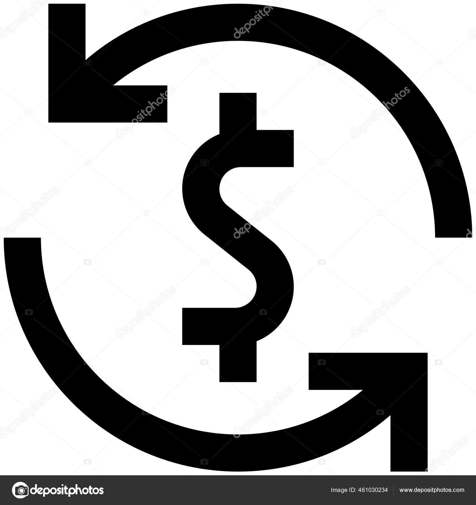 Arrows Balance Dollar Icon Solid Style Stock Vector by ©iconfinder ...