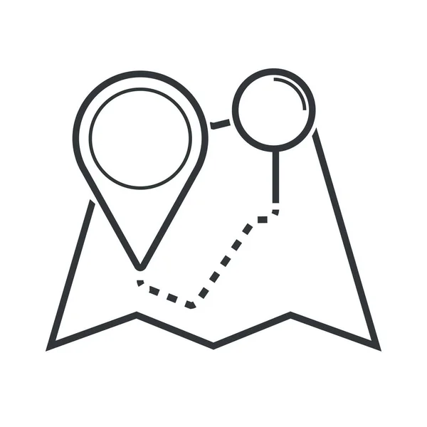 Location Map Navigation Icon Outline Style Stock Vector Image by ...