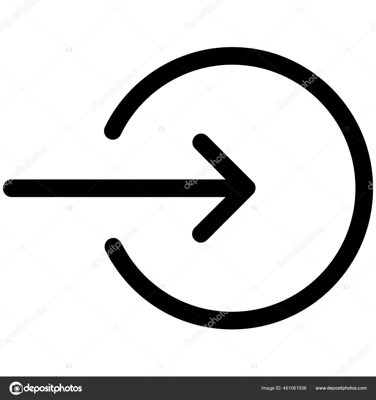 Entrar Icono Signo Vector de stock por ©iconfinder 461061936