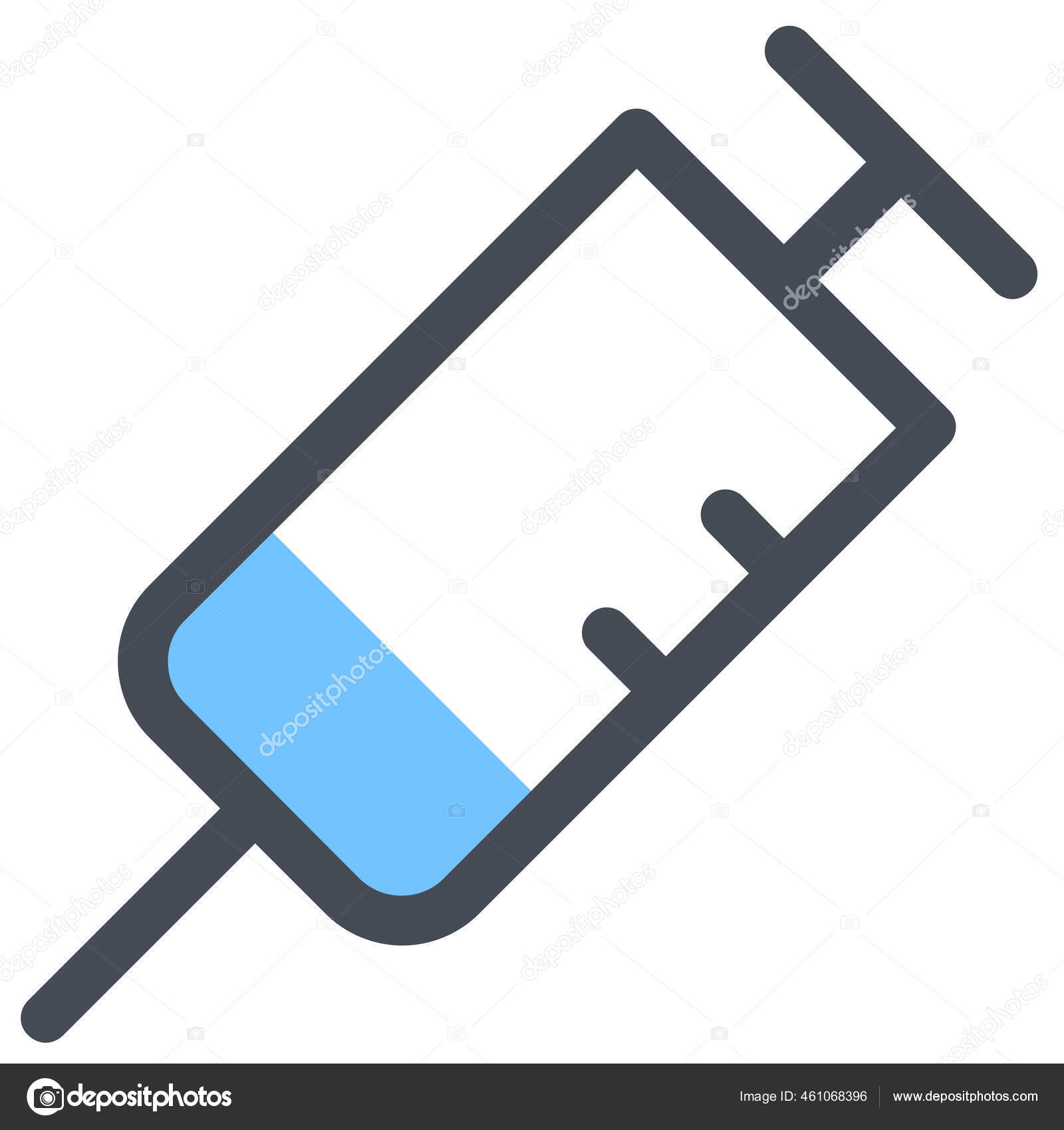 Syringe Injector Vaccine Icon Stock Vector by ©iconfinder 461068396