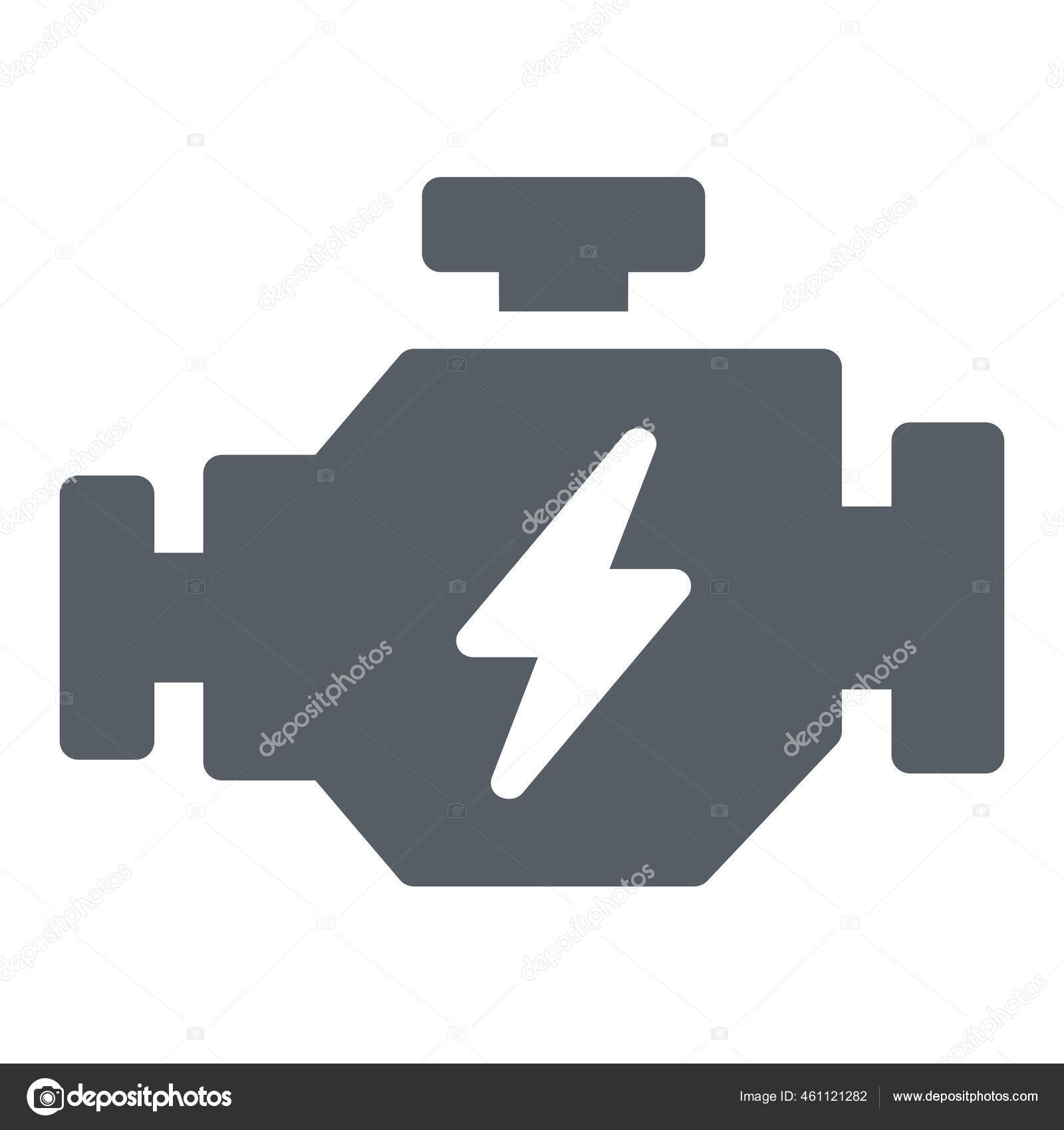 Engine Machine Mechanic Icon Solid Style Stock Vector Image by ...