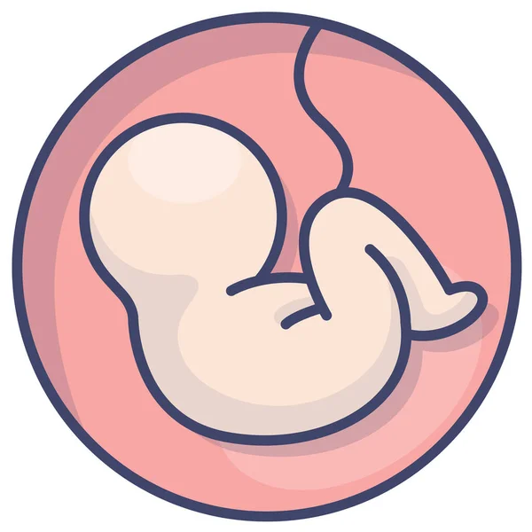 Obstetrics Embryo Fetus Icon Flat Style Stock Vector by ©iconfinder ...
