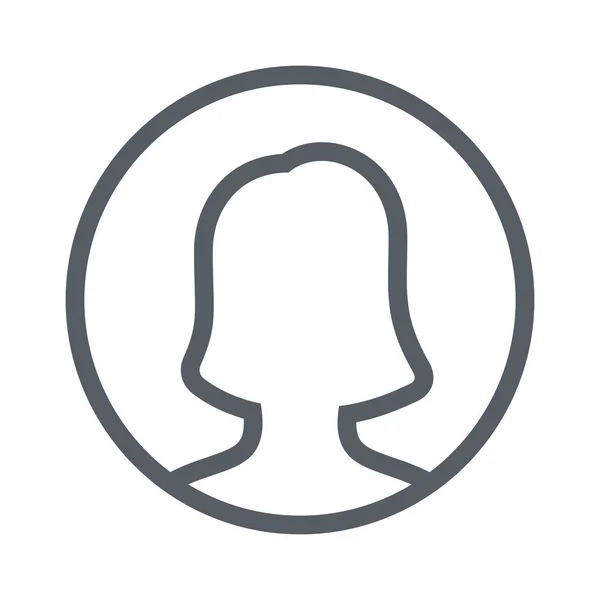 Avatar Girl Profile Icon Outline Style Stock Vector Image by ...