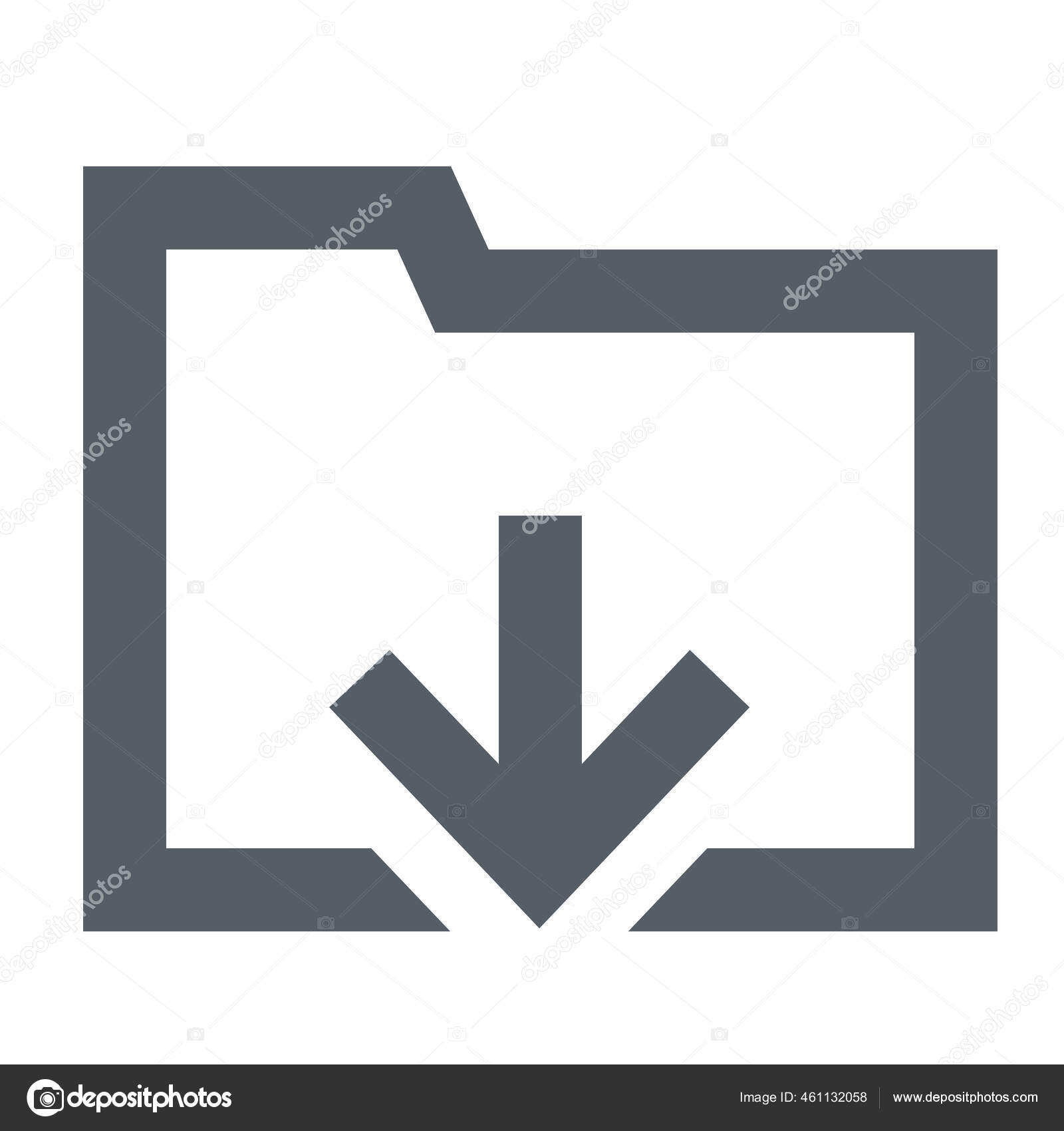 Arrow Download Folder Icon Outline Style Stock Vector Image by ... Arrow Download Folder Icon Outline Style Stock Vector Image by ...