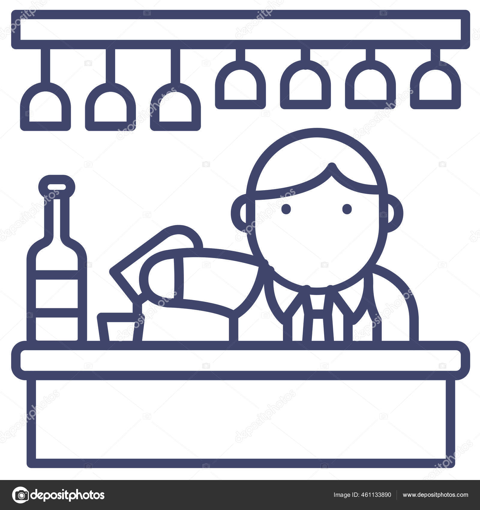 Bar Bartender Booze Icon Stock Vector by ©iconfinder 461133890
