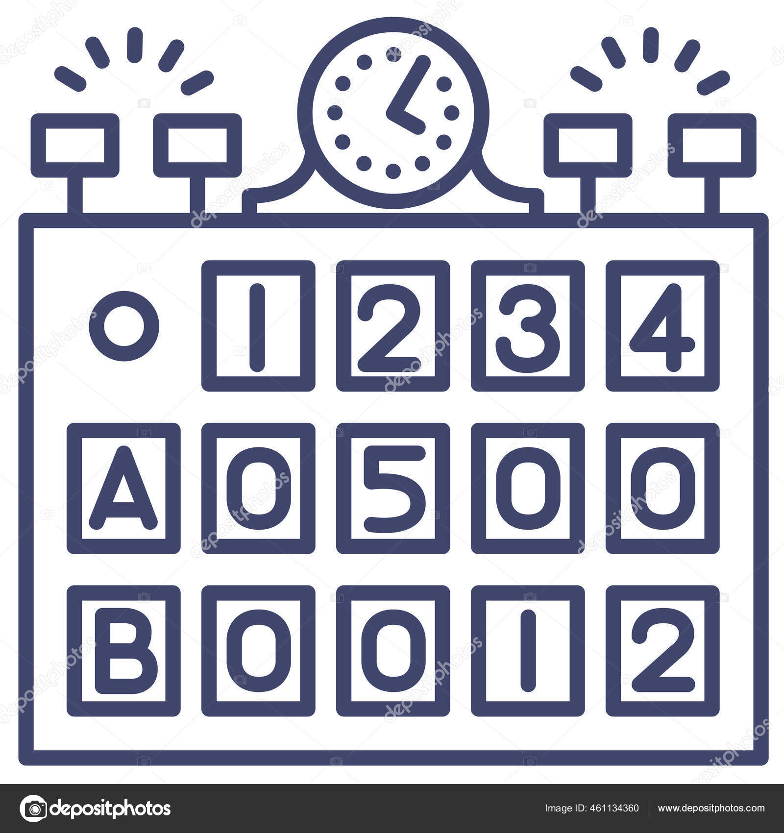 Baseball Game Scoreboard Icon Outline Style Stock Vector by ©iconfinder ...