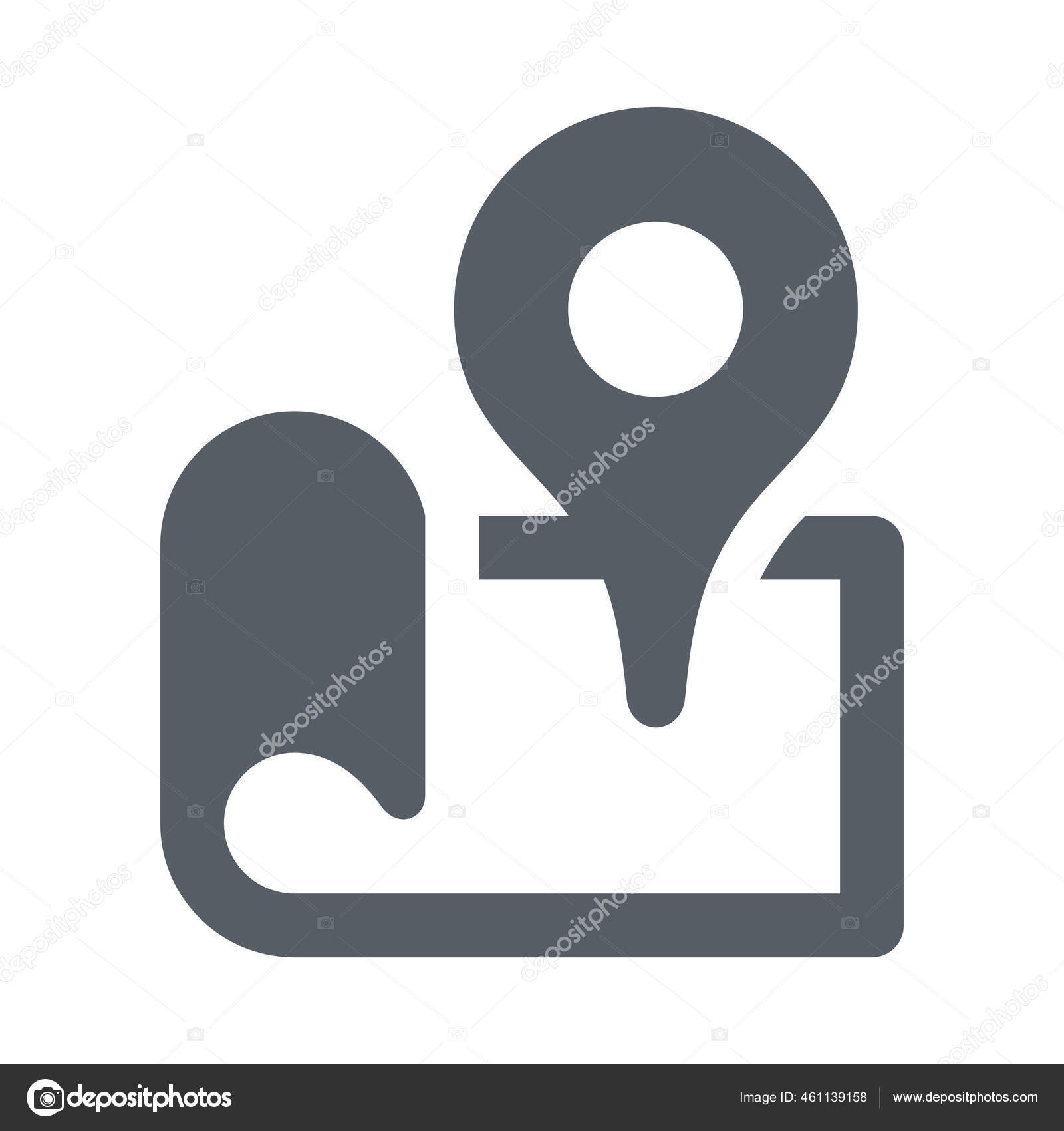 Cartography Destination Location Icon Solid Style Stock Vector by ...