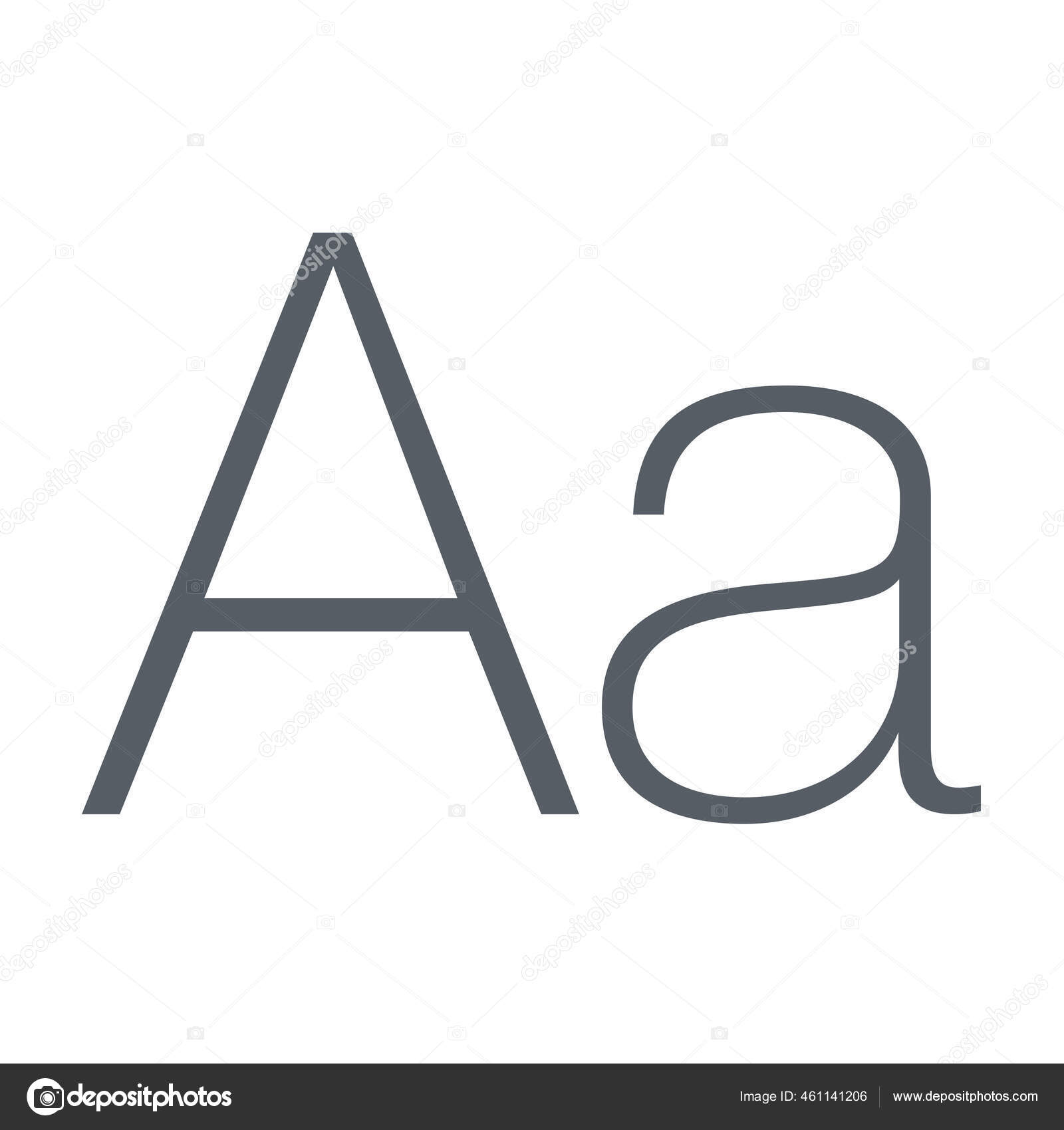 Font Interface Text Icon Outline Style Stock Vector Image by ...