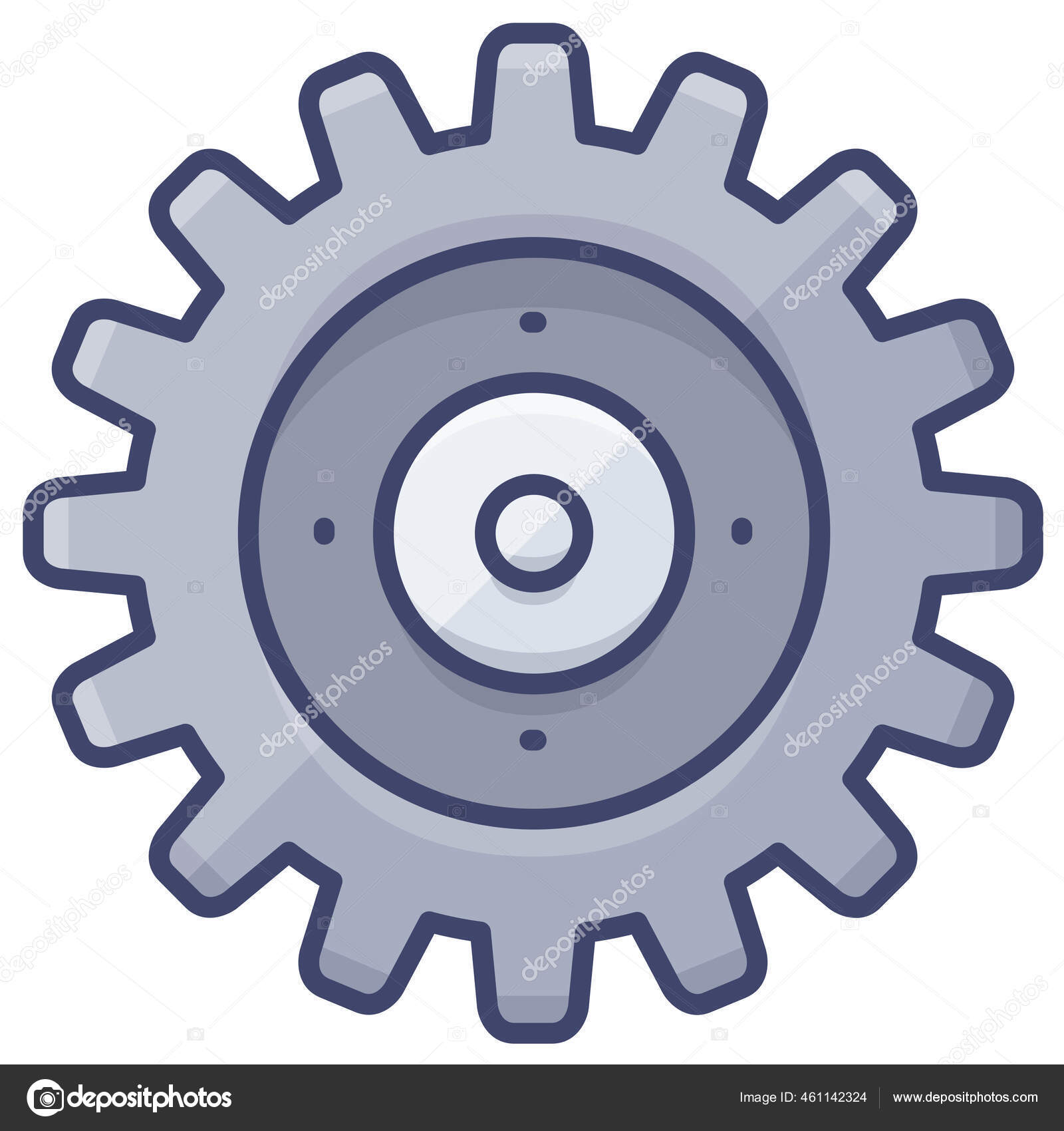 Gear Mechanics Process Icon Stock Vector by ©iconfinder 461142324