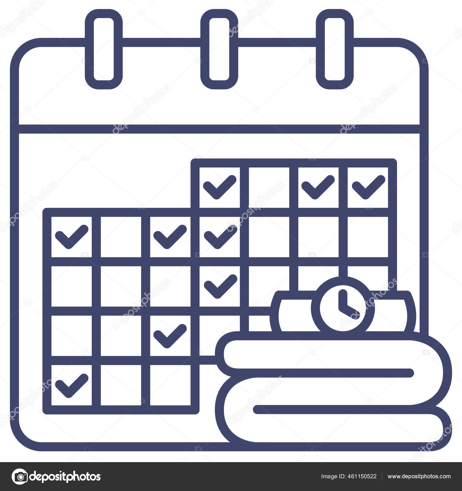 Calendar Exercise Plan Icon Outline Style Stock Vector by ©iconfinder ...