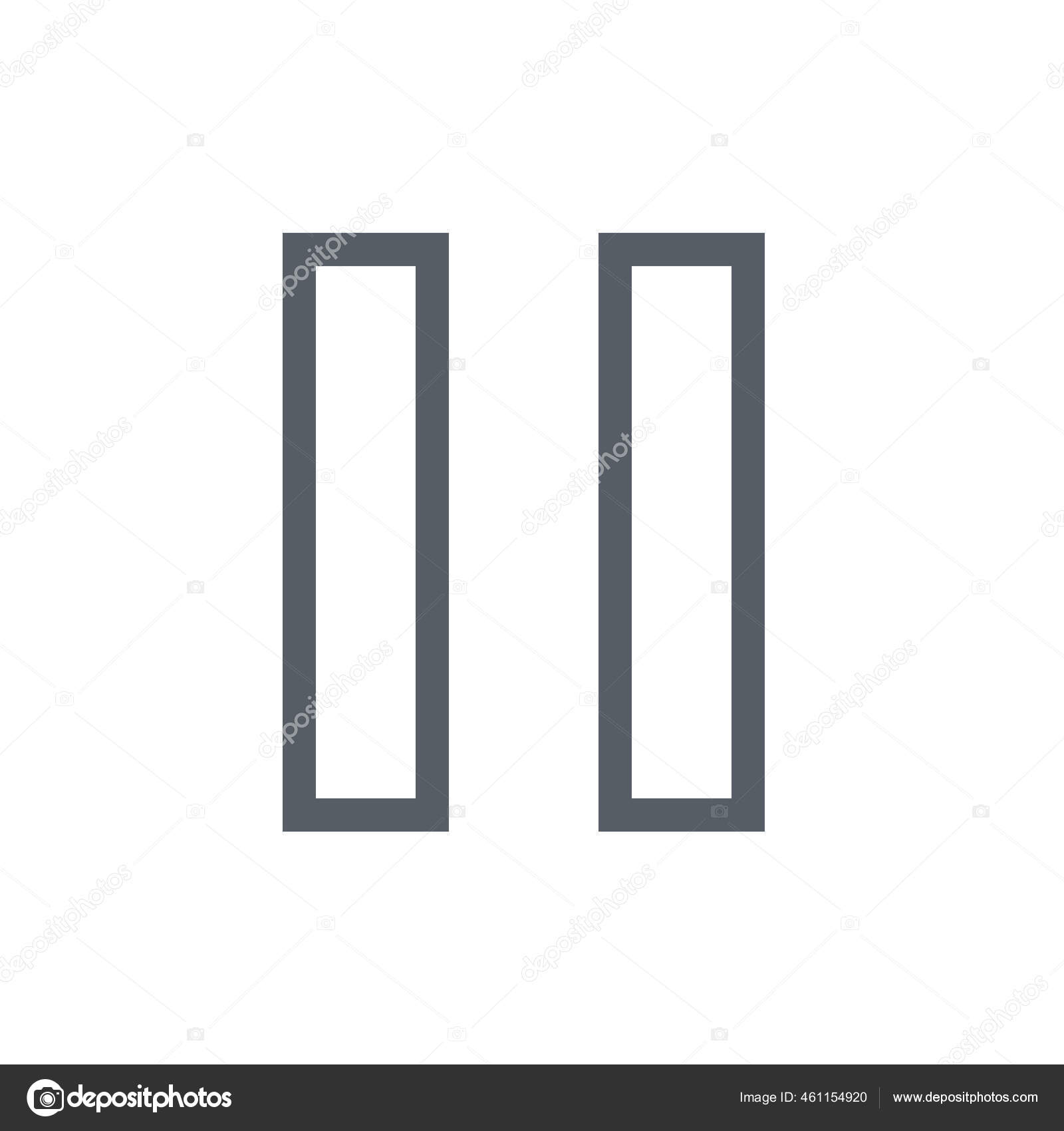 Interface Pause Outline Icon Outline Style Stock Vector by ©iconfinder ...