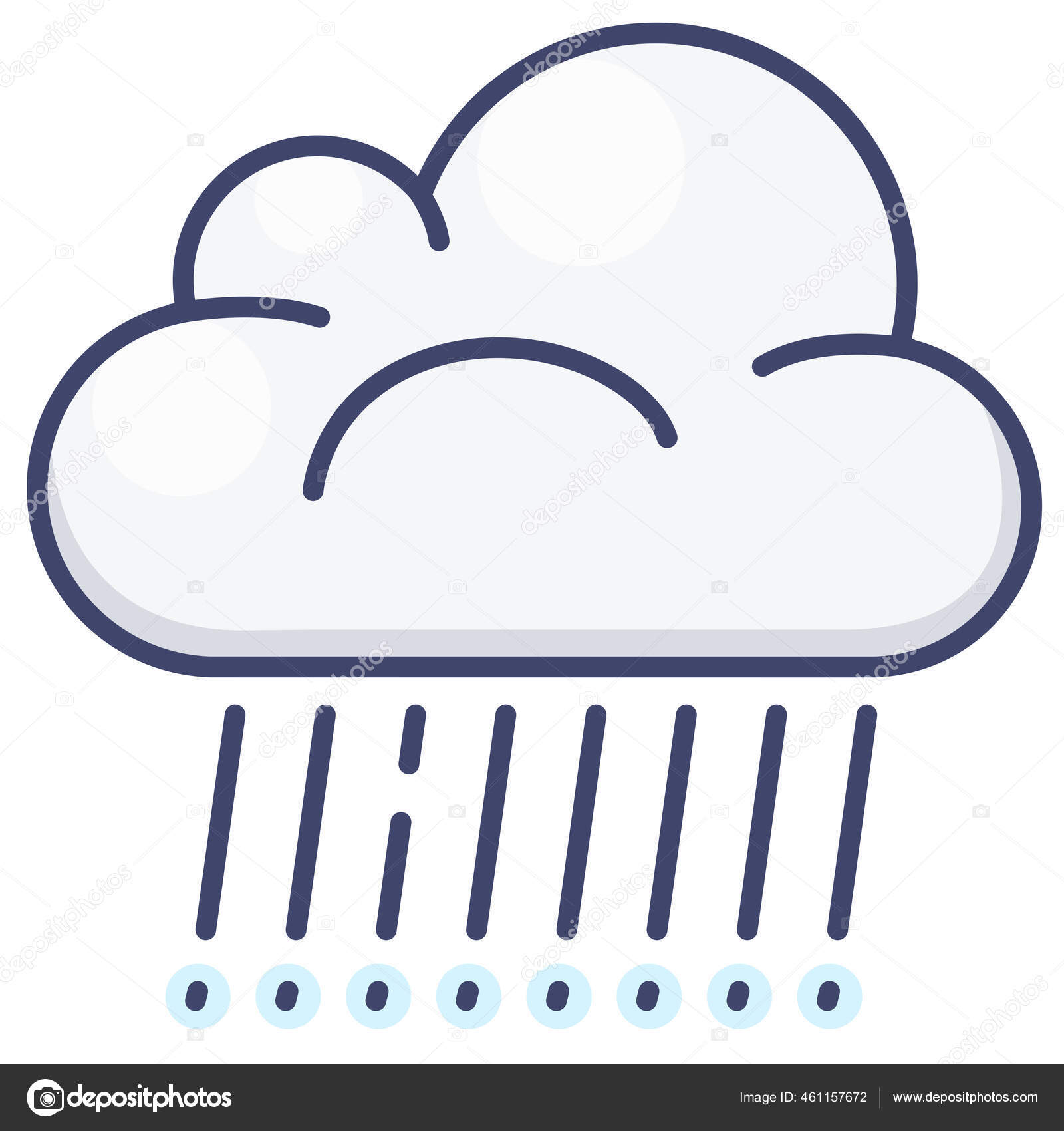 Heavy Rain Weather Symbol