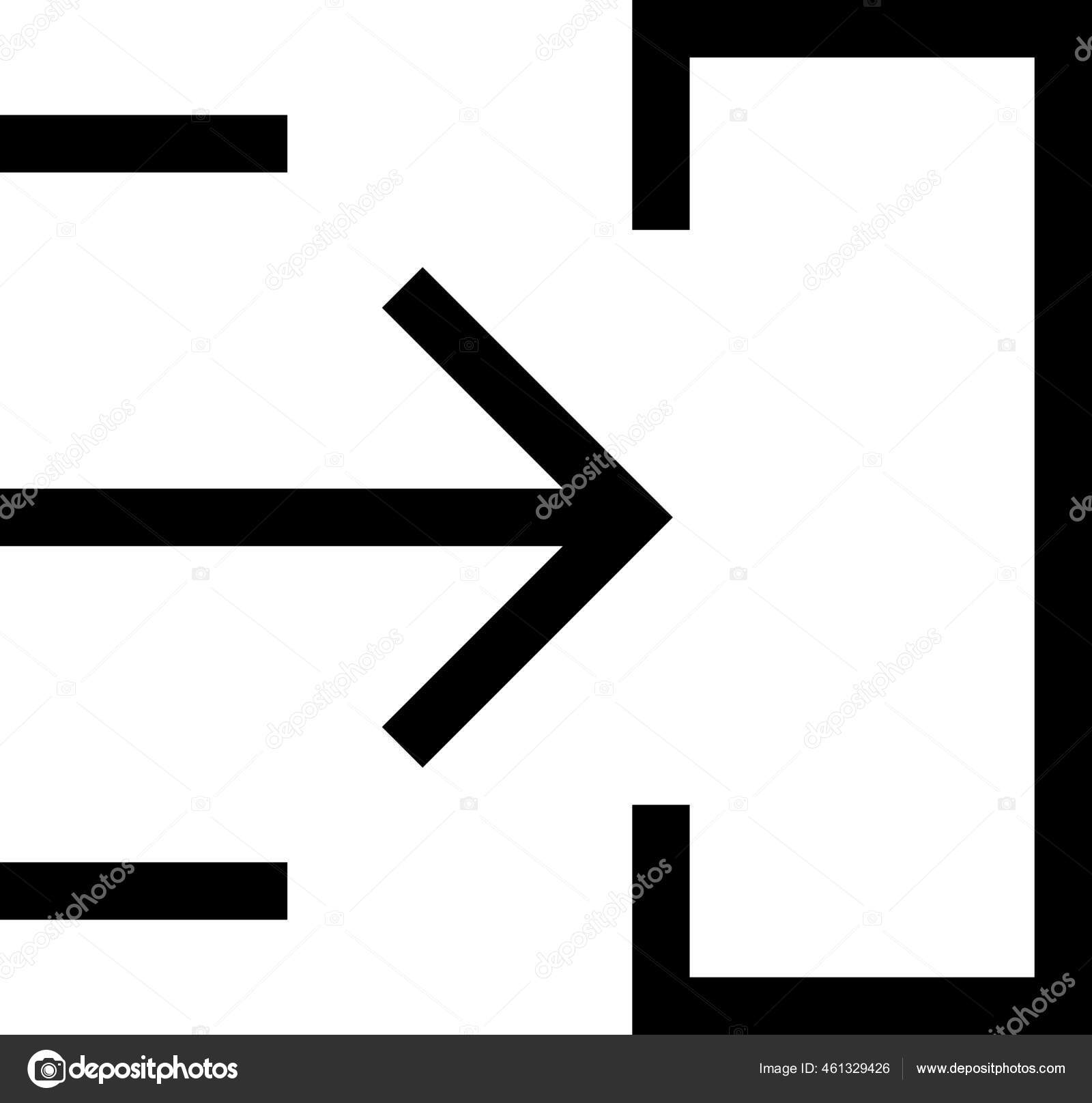 Acceso Entrar Icono Rápido Estilo Esquema Vector de stock por ...