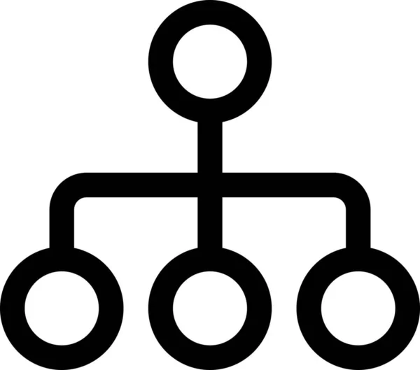 Flowchart Hierarchy Diagram Icon Outline Style Stock Vector by ...