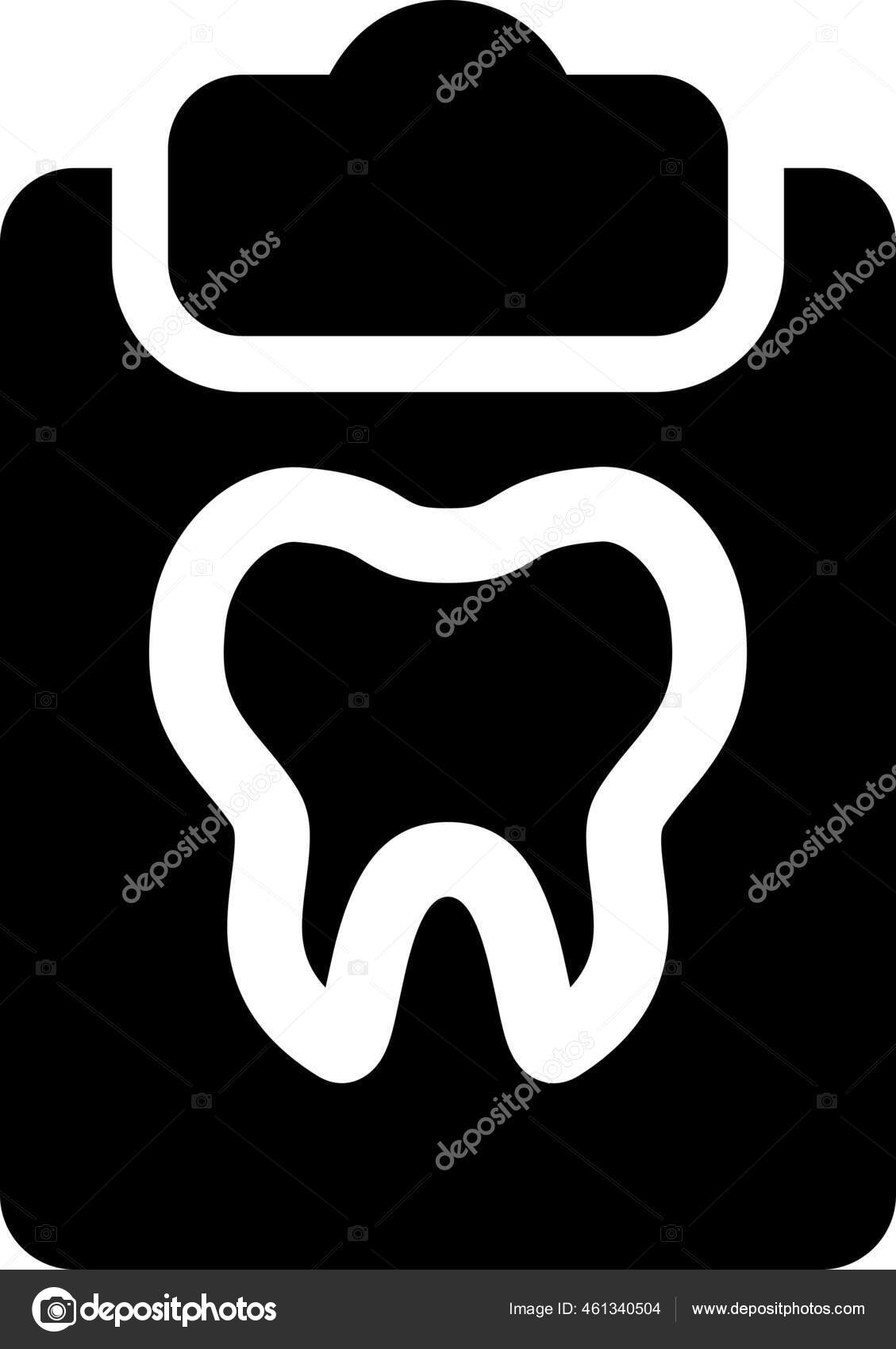 Checklist Dental Notes Icon Solid Style Stock Vector Image by ...