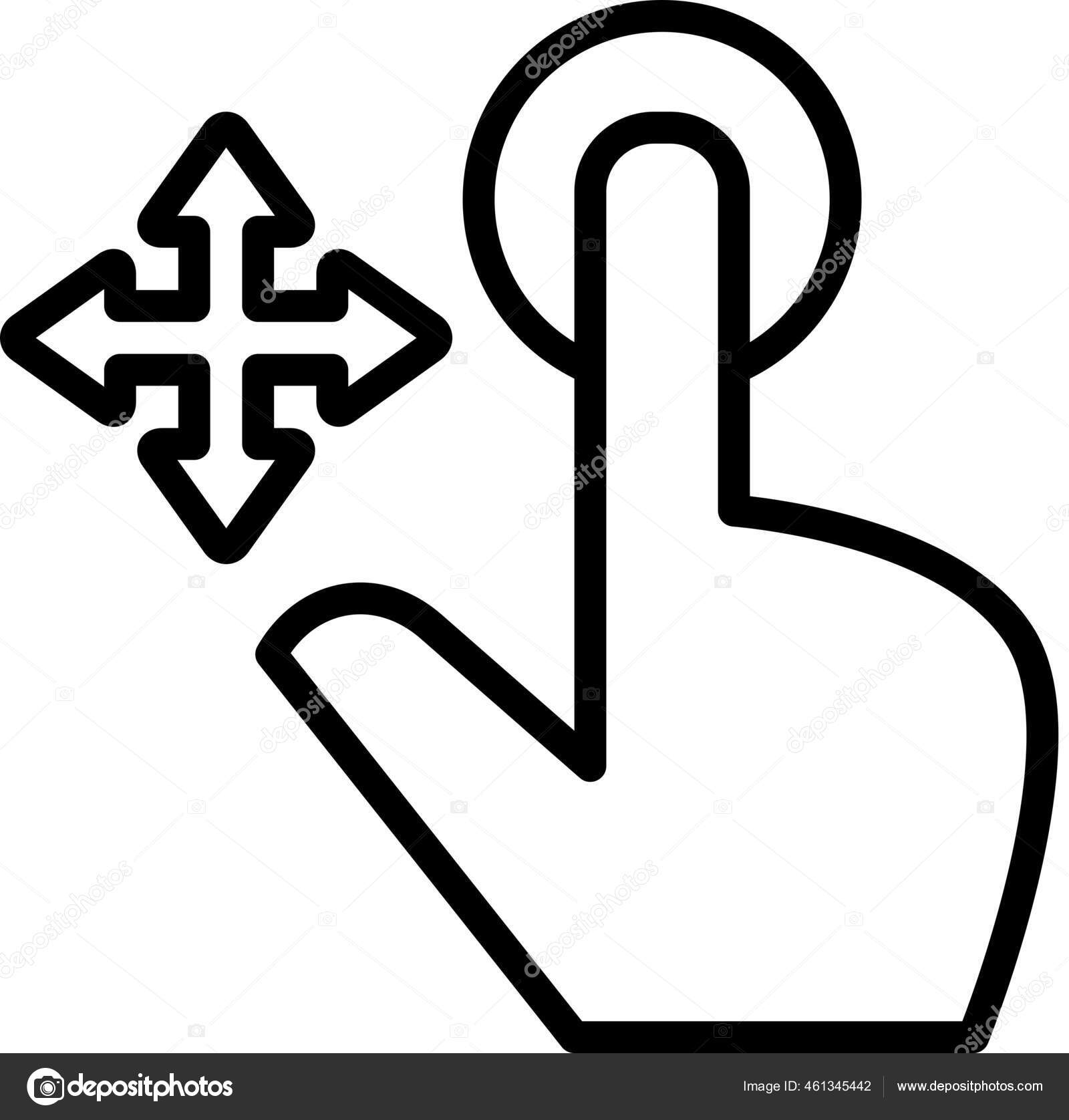 Anywhere Drag Interaction Icon Outline Style Stock Vector by ... Anywhere Drag Interaction Icon Outline Style Stock Vector by ...