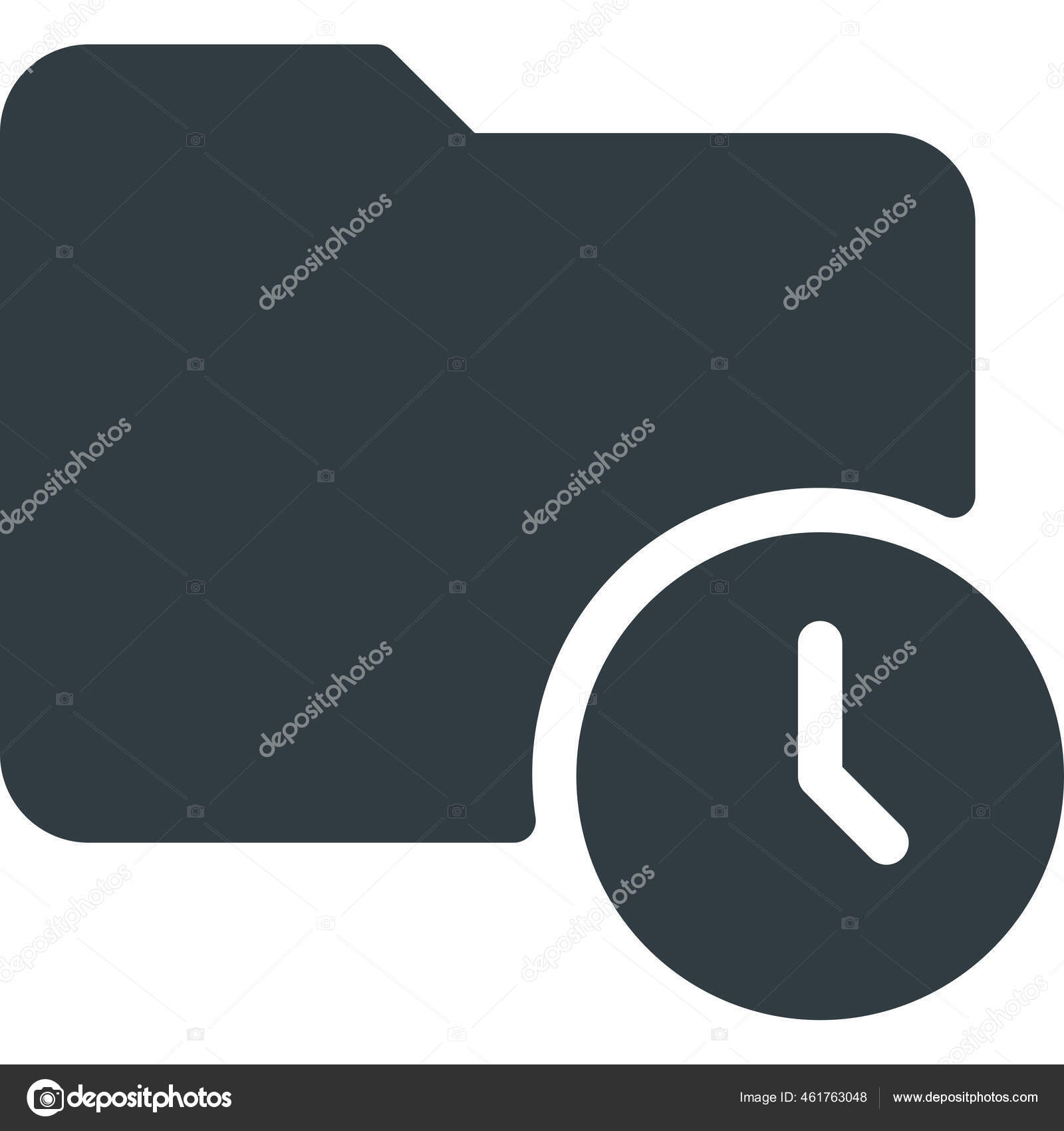 Backup Directory Folder Icon Solid Style Stock Vector Image by ...