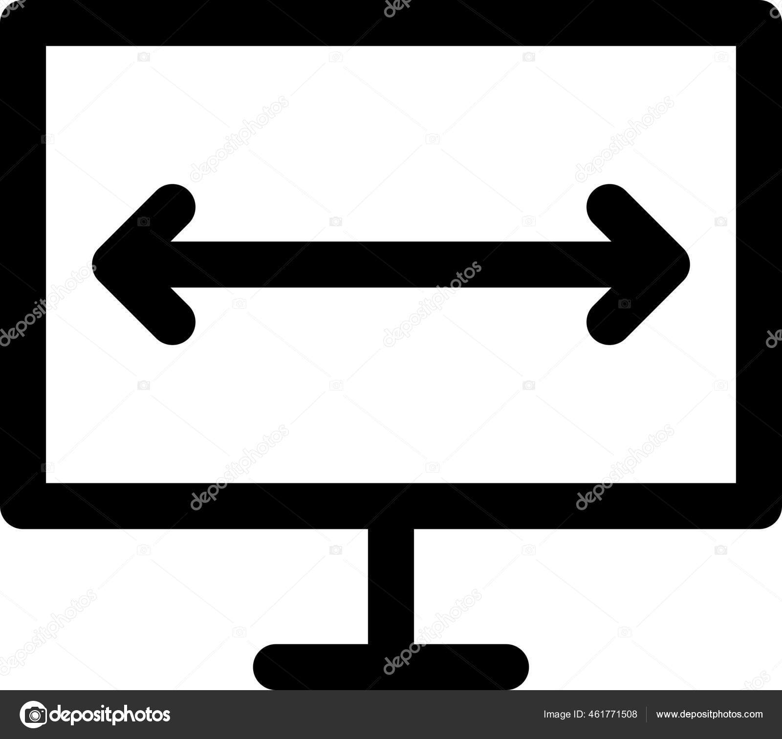 Computer Dimensions Screen Icon Outline Style Stock Vector by ...