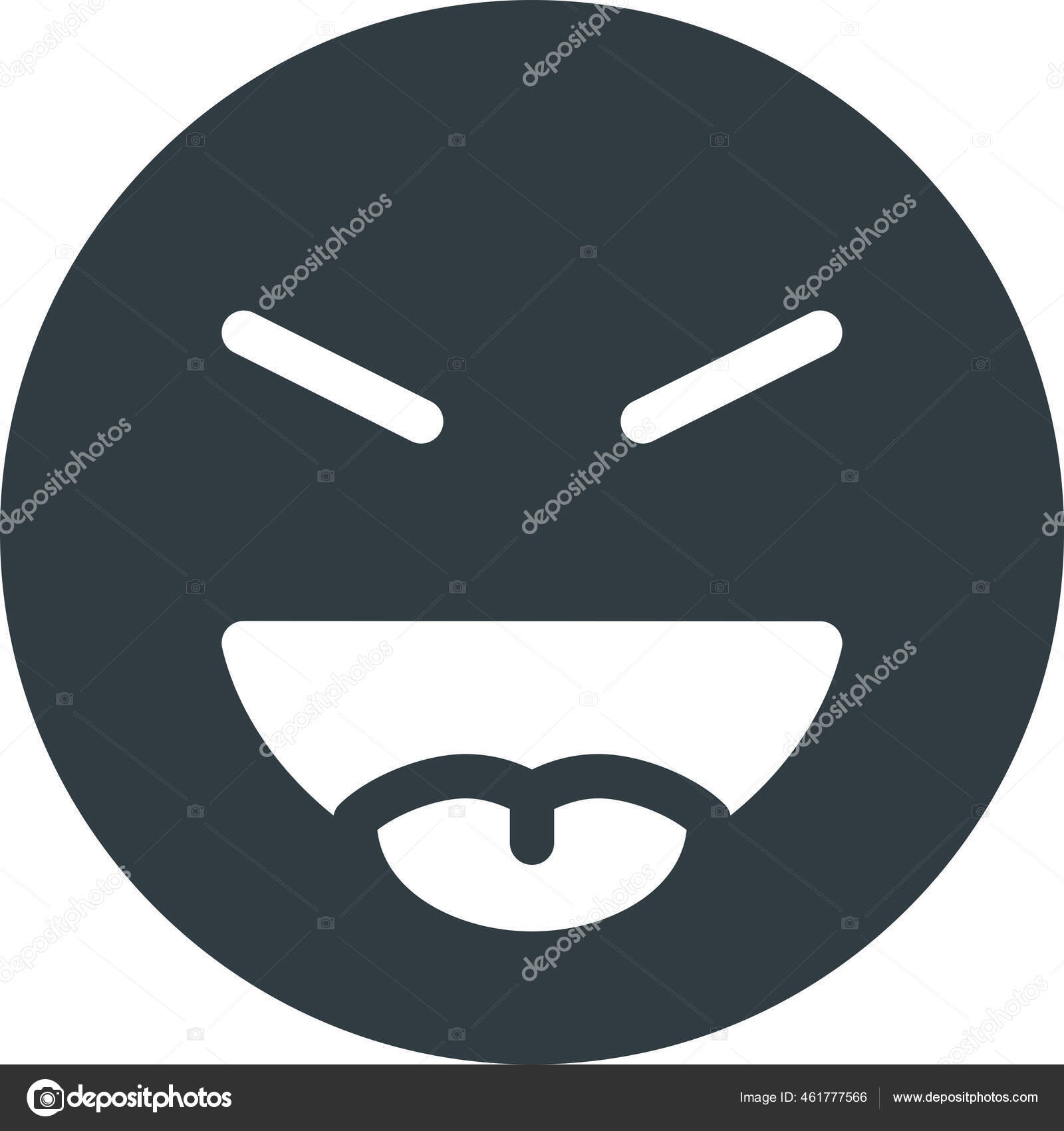 Emoji Emote Emoticon Icon Solid Style Stock Vector Image by ©iconfinder ...