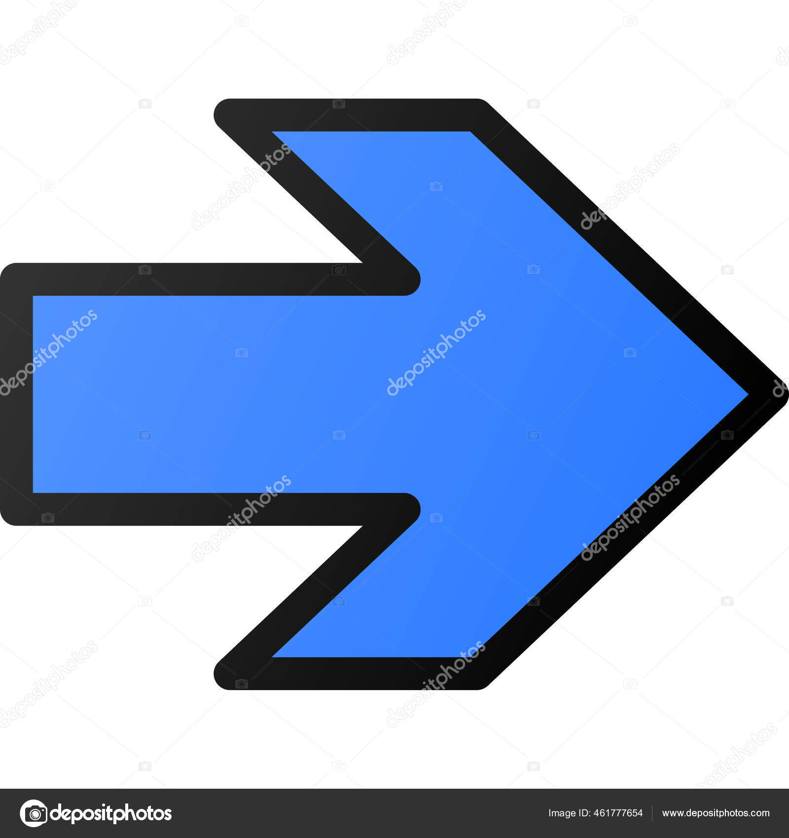 Heavy Arrow Right Icon Stock Vector Image by ©iconfinder #461777654