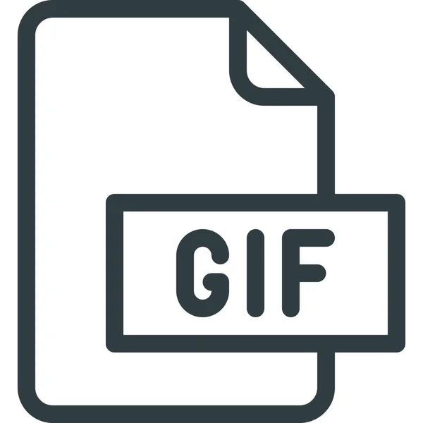 Animated File File File Gif Icon Outline Style Stock Vector by ...