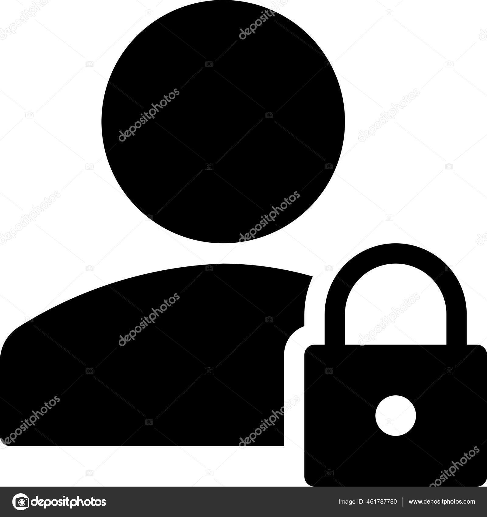 Vettoriale stockIcona Del Profilo Blocco Account Nella Categoria ...