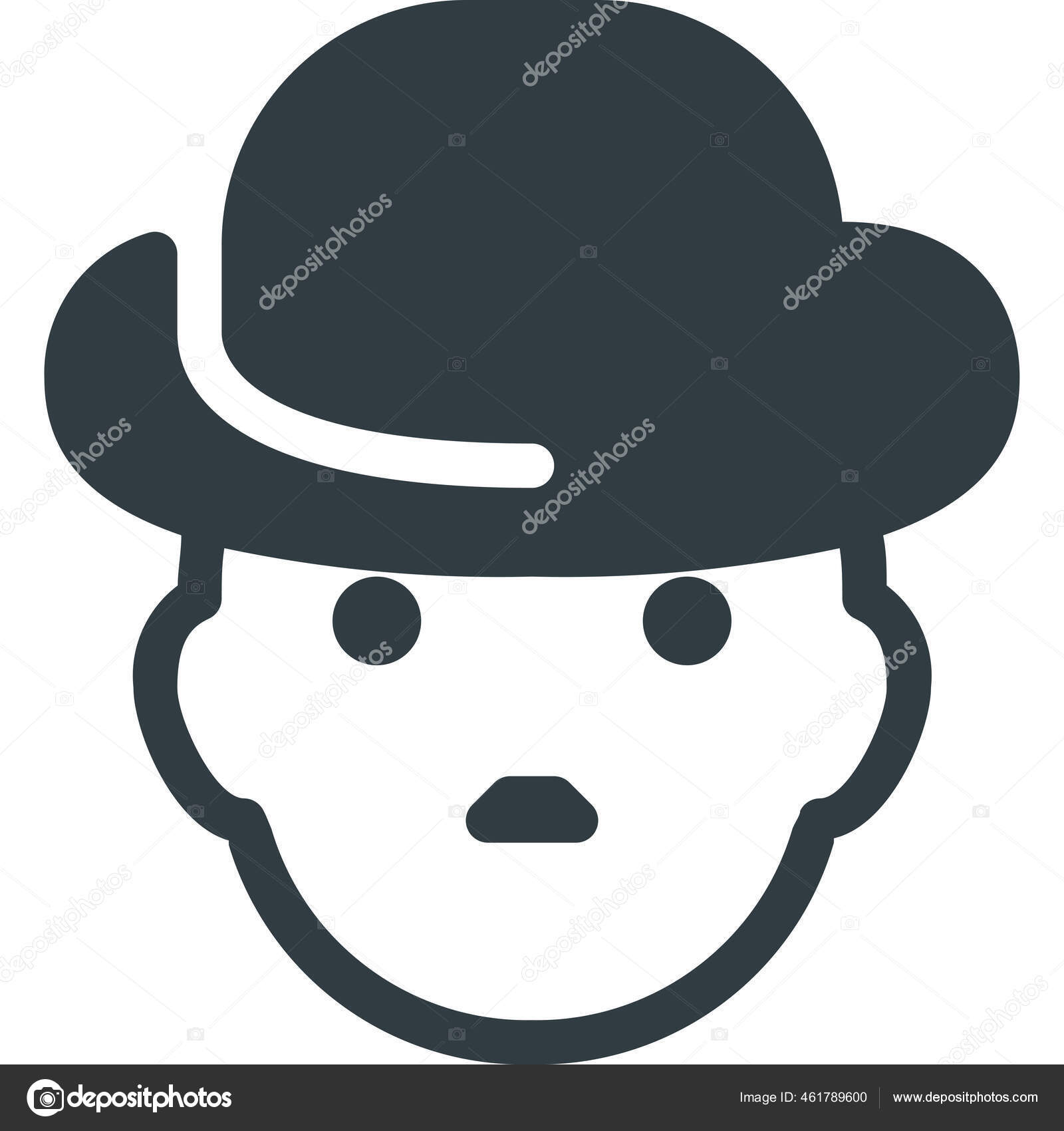 Avatar Chaplin Charlie Icon Solid Style Stock Vector by ©iconfinder ...