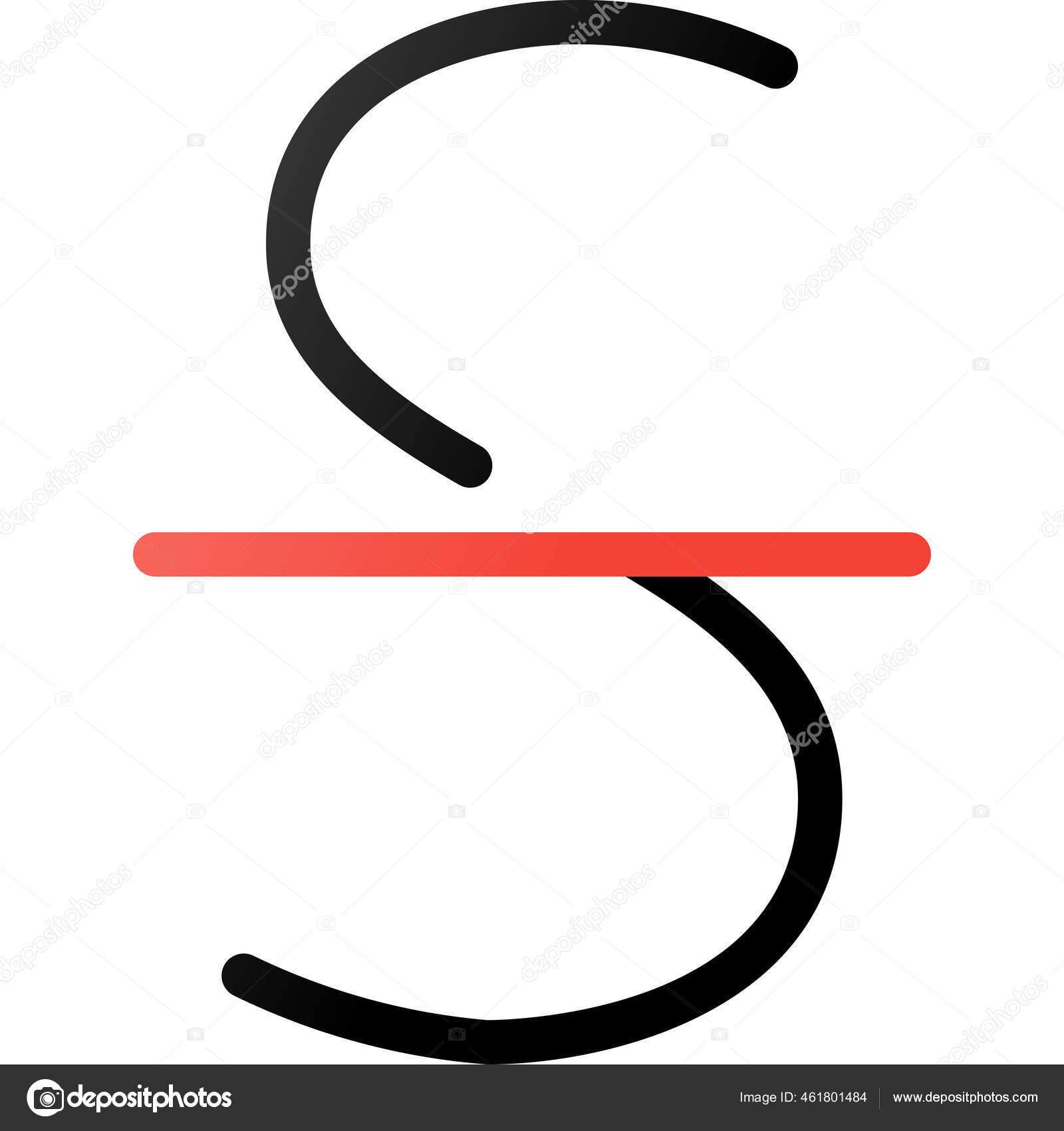 Strike Trough Tect Icon Stock Vector by ©iconfinder 461801484