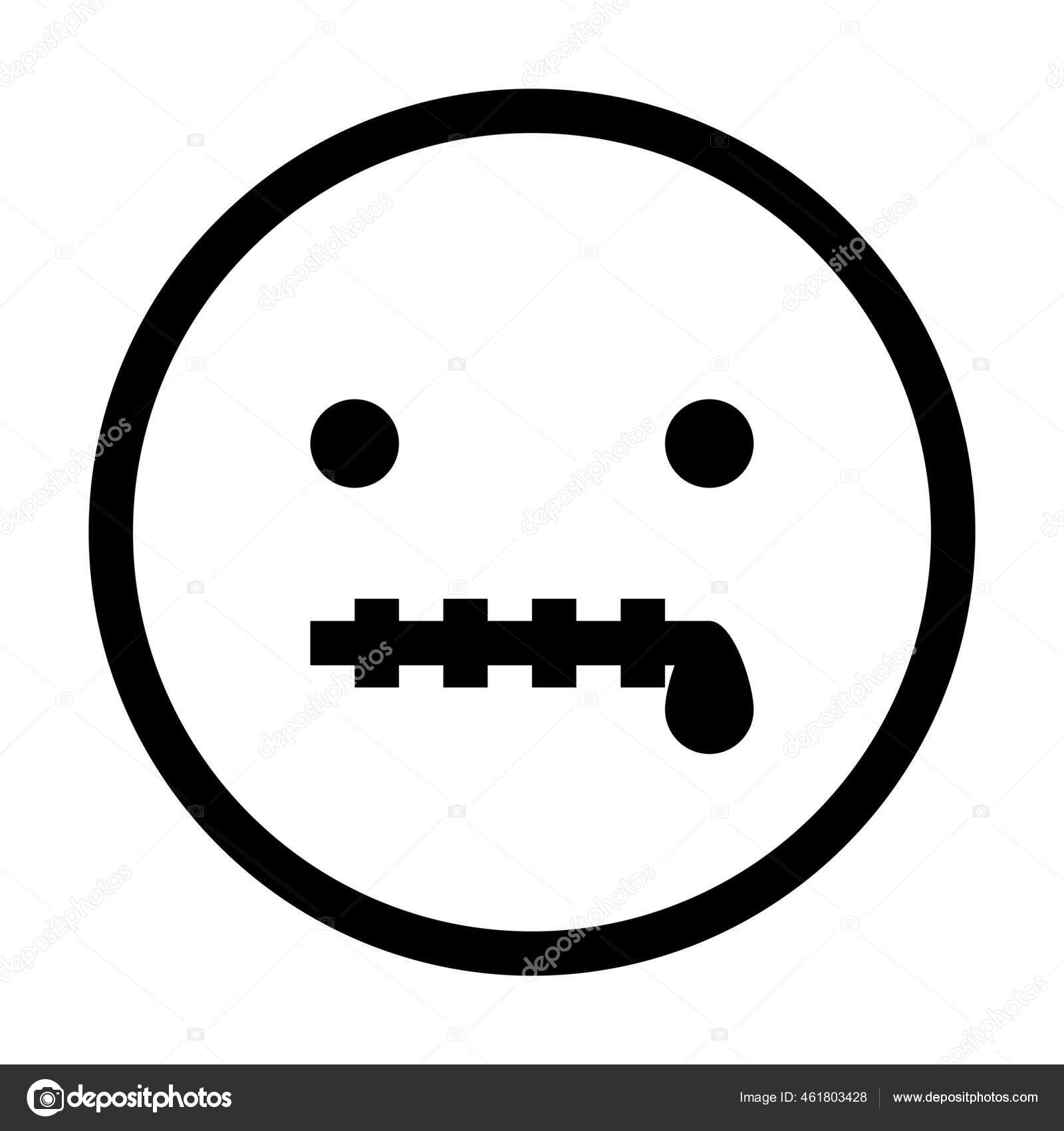 Emoji Emoticon Face Icon Outline Style Stock Vector By ©iconfinder 461803428