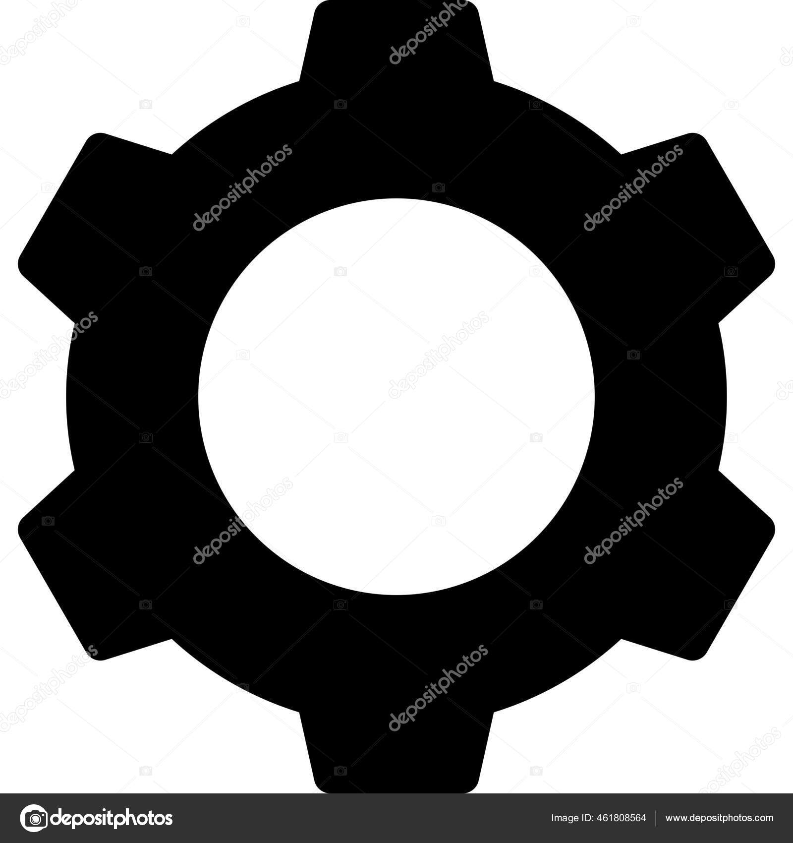 Settings Gear Icon Black