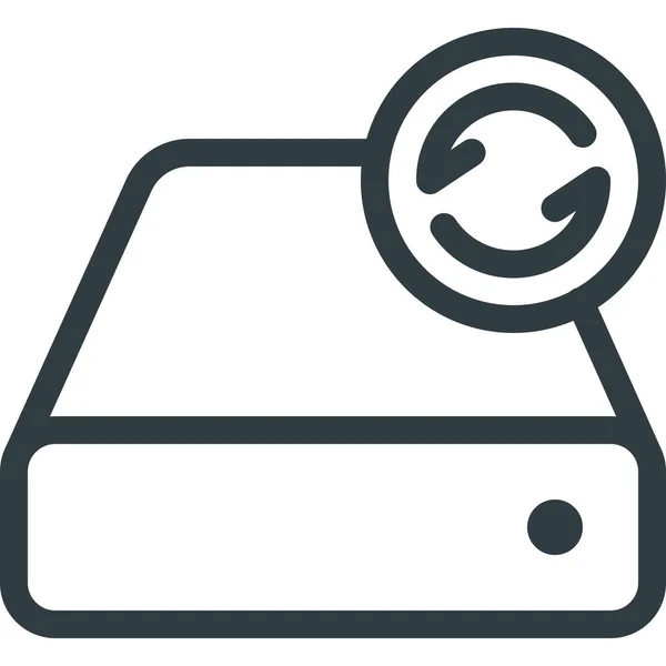 Drive External Hard Icon Outline Style Stock Vector Image by ...