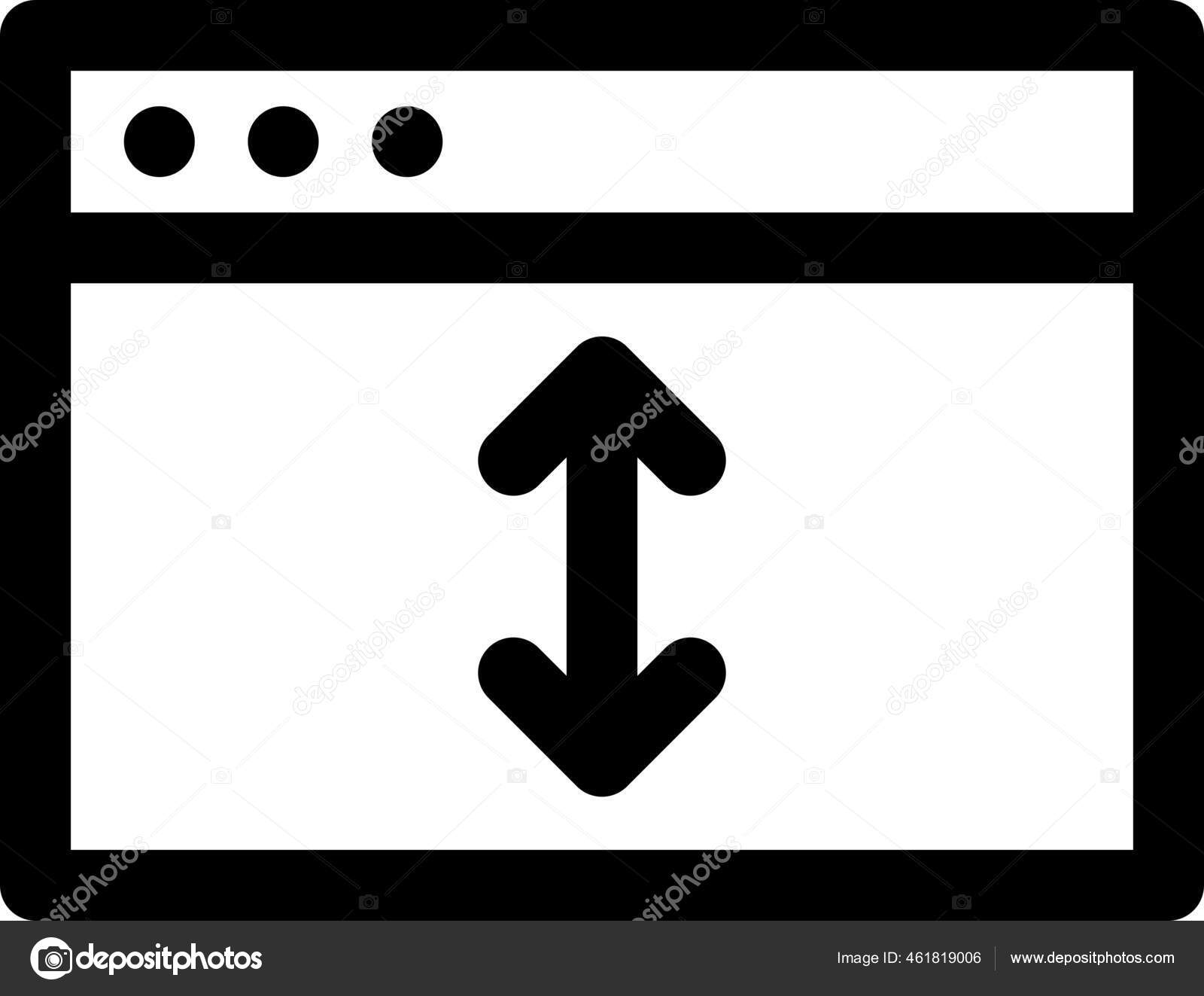 Browser Computer Dimensions Icon Outline Style Stock Vector by ©iconfinder 461819006