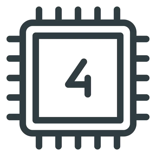 Microchip Storage Outline Icon Outline Style Stock Vector by ...