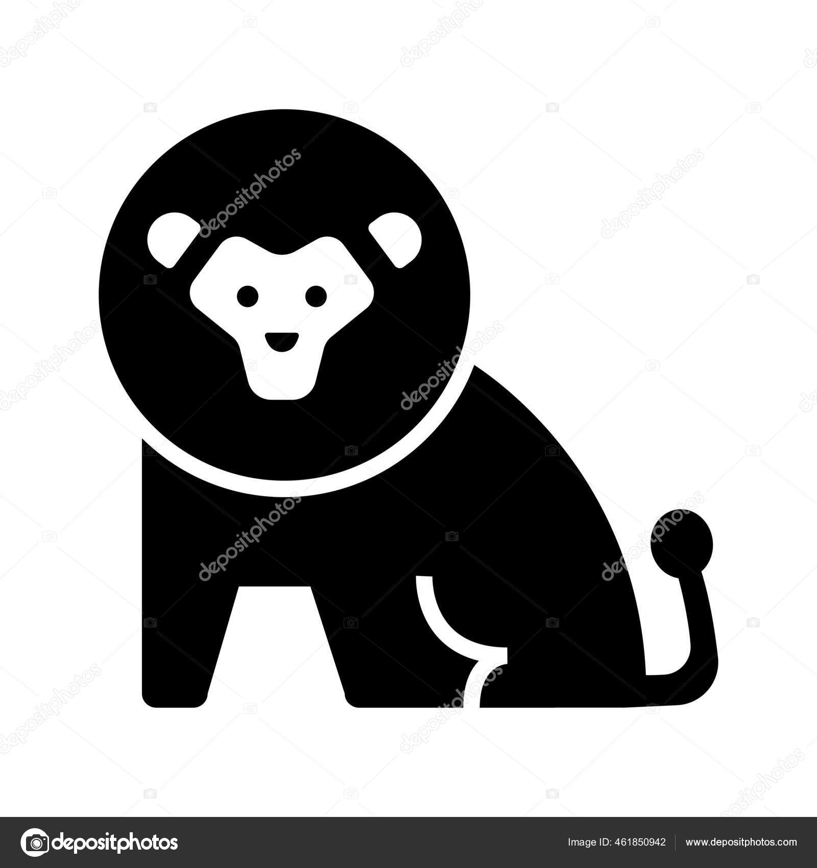 Africa African Animal Icon Solid Style Stock Vector Image by ...