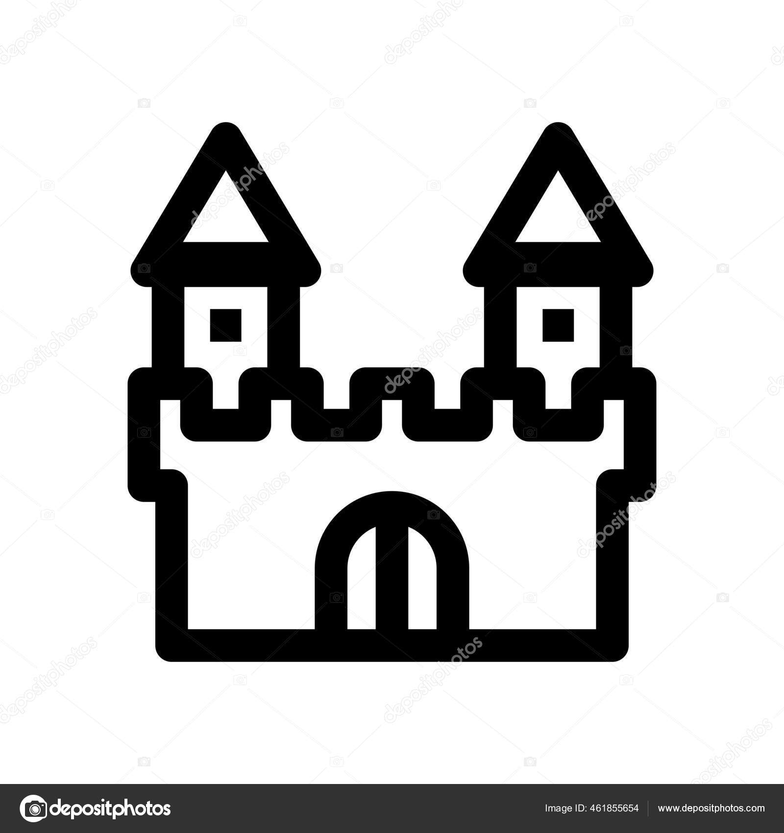 Building Castle Citadel Icon Outline Style Stock Vector by ©iconfinder ...