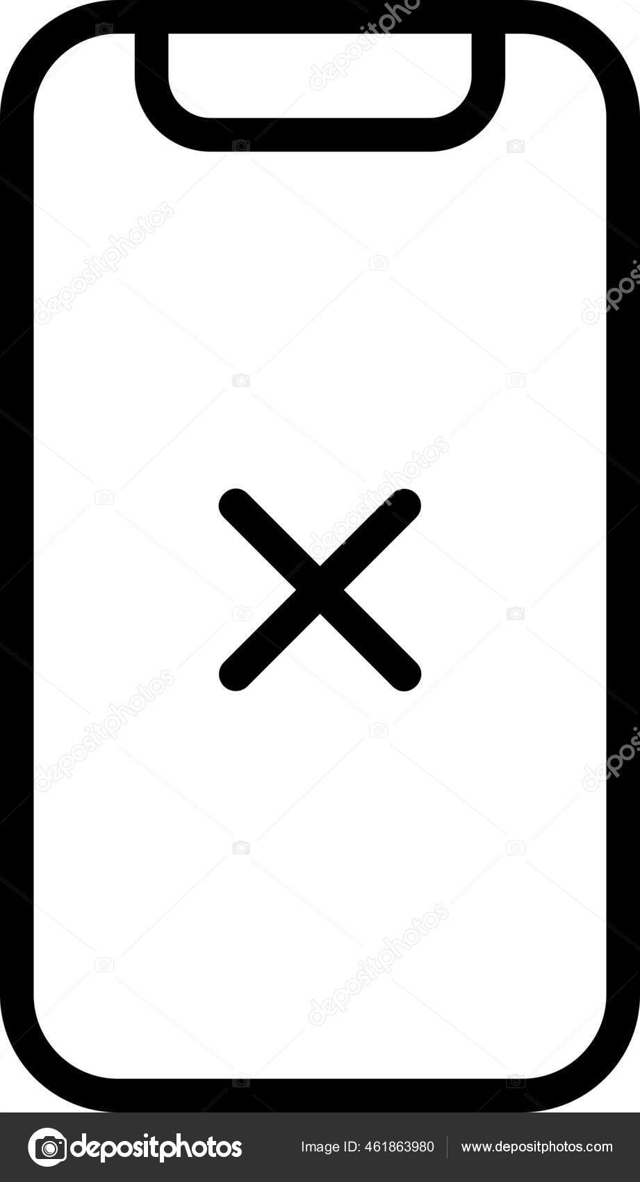 Device Error Iphone Icon Outline Style Stock Vector Image by ...