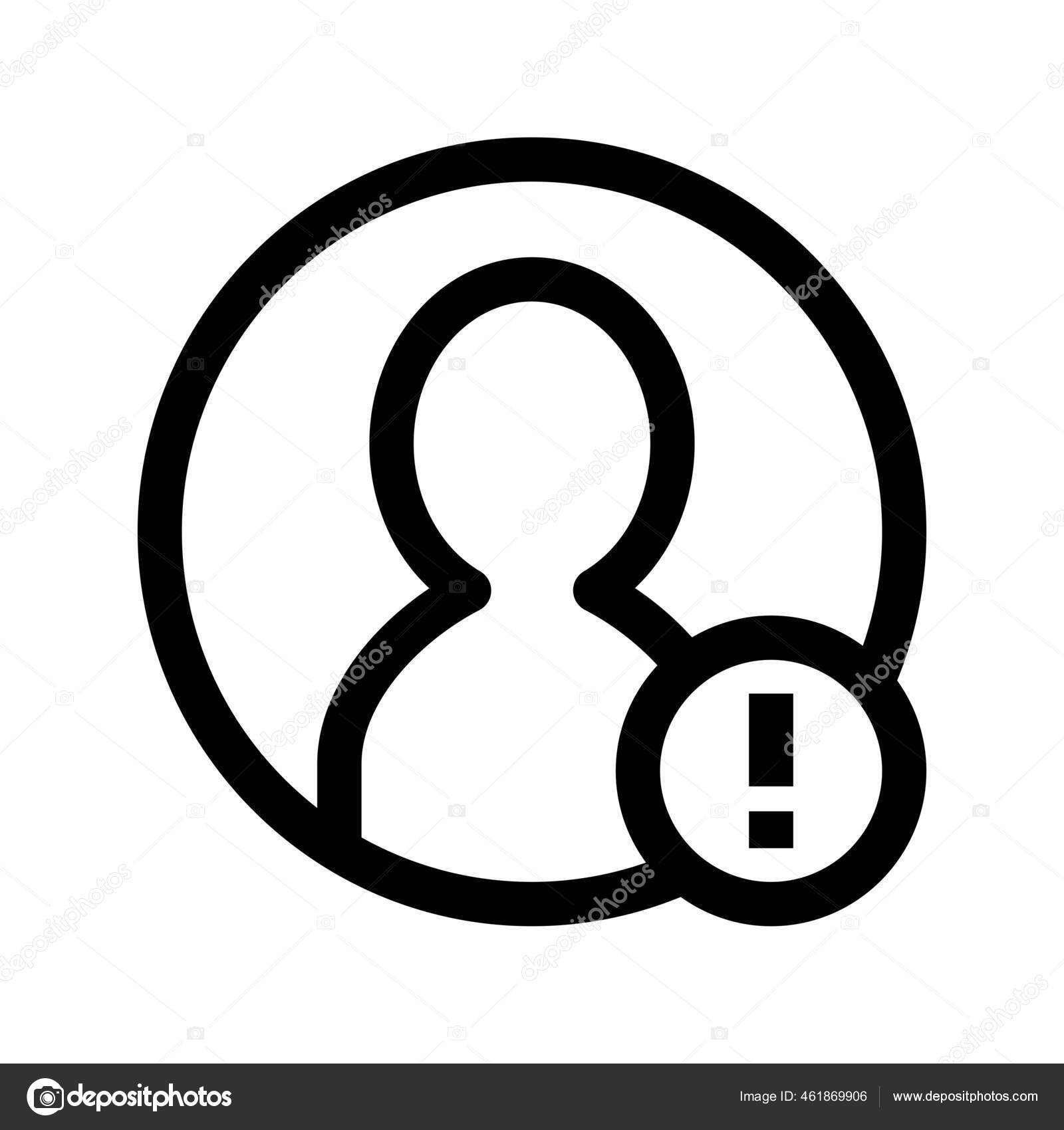 Account Error Error Profile Error Icon Outline Style Stock Vector Image ...
