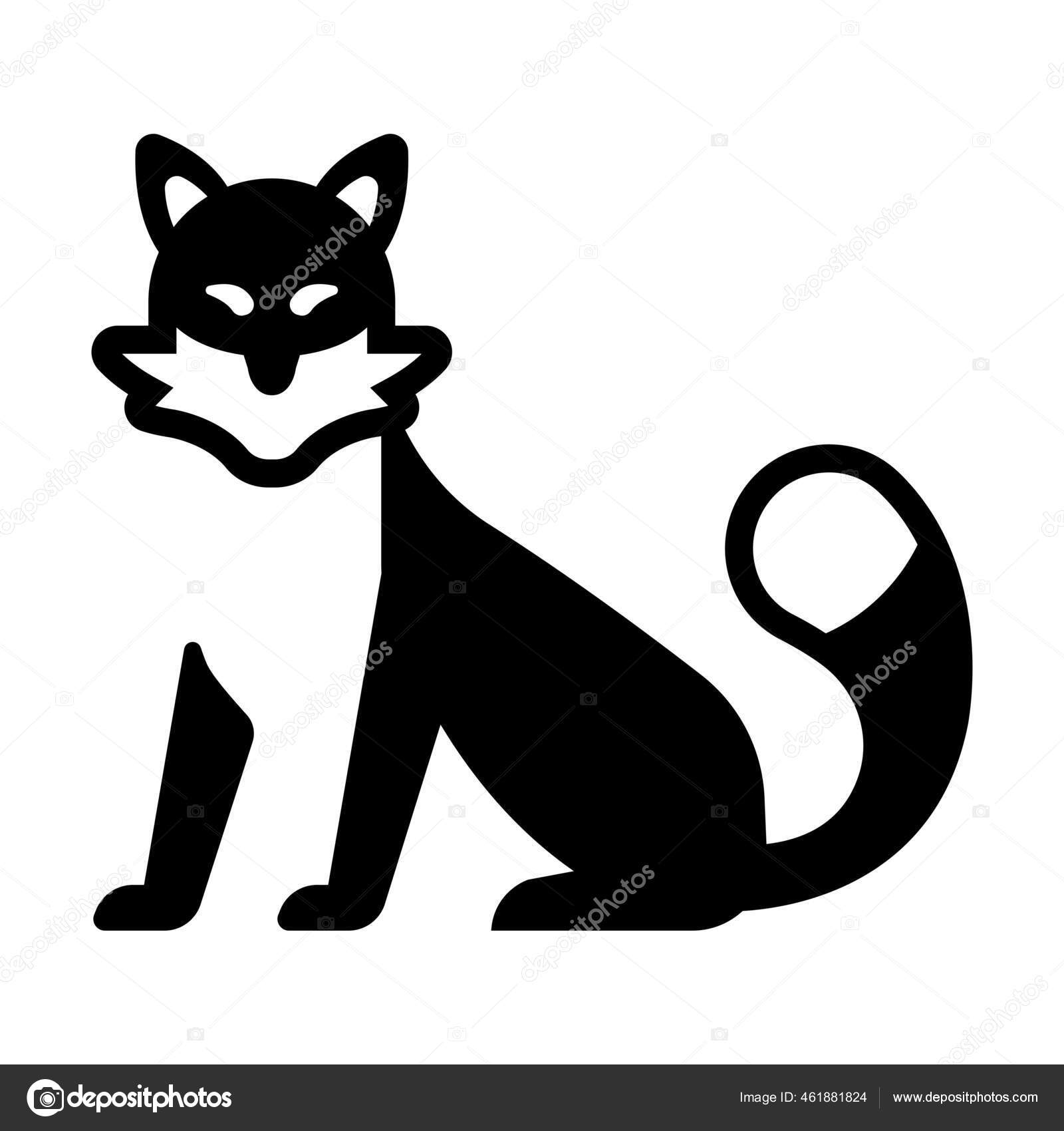 Animal Fox Fur Icon Solid Style Stock Vector by ©iconfinder 461881824