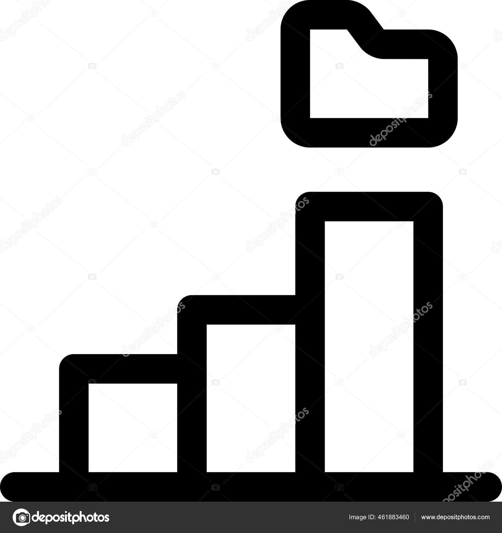 Gráfico Icono Carpeta Datos Categoría Signos Símbolos Vector de stock ...