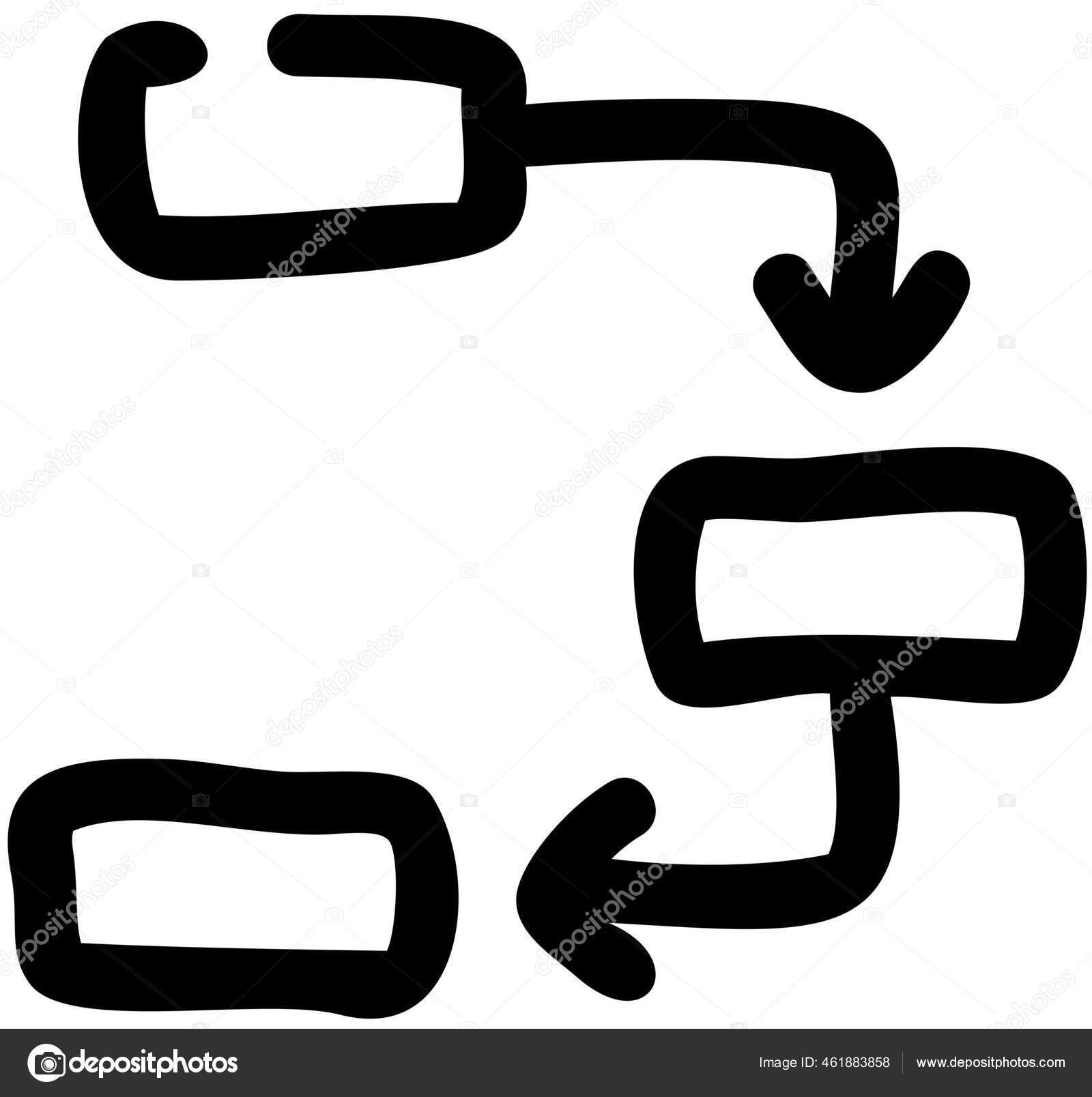 Icono Flujo Gráfico Actividad Categoría Signos Símbolos Vector de stock ...