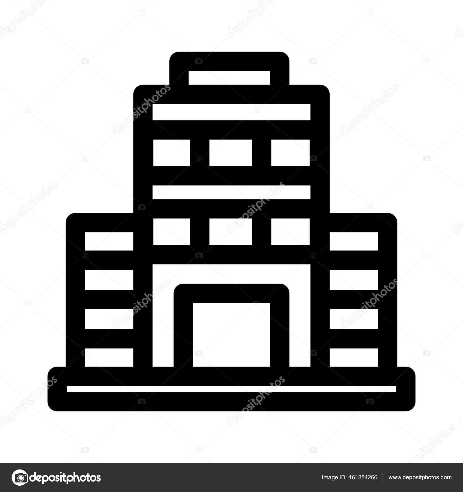 Building Hotel Office Icon Outline Style Stock Vector Image by ...