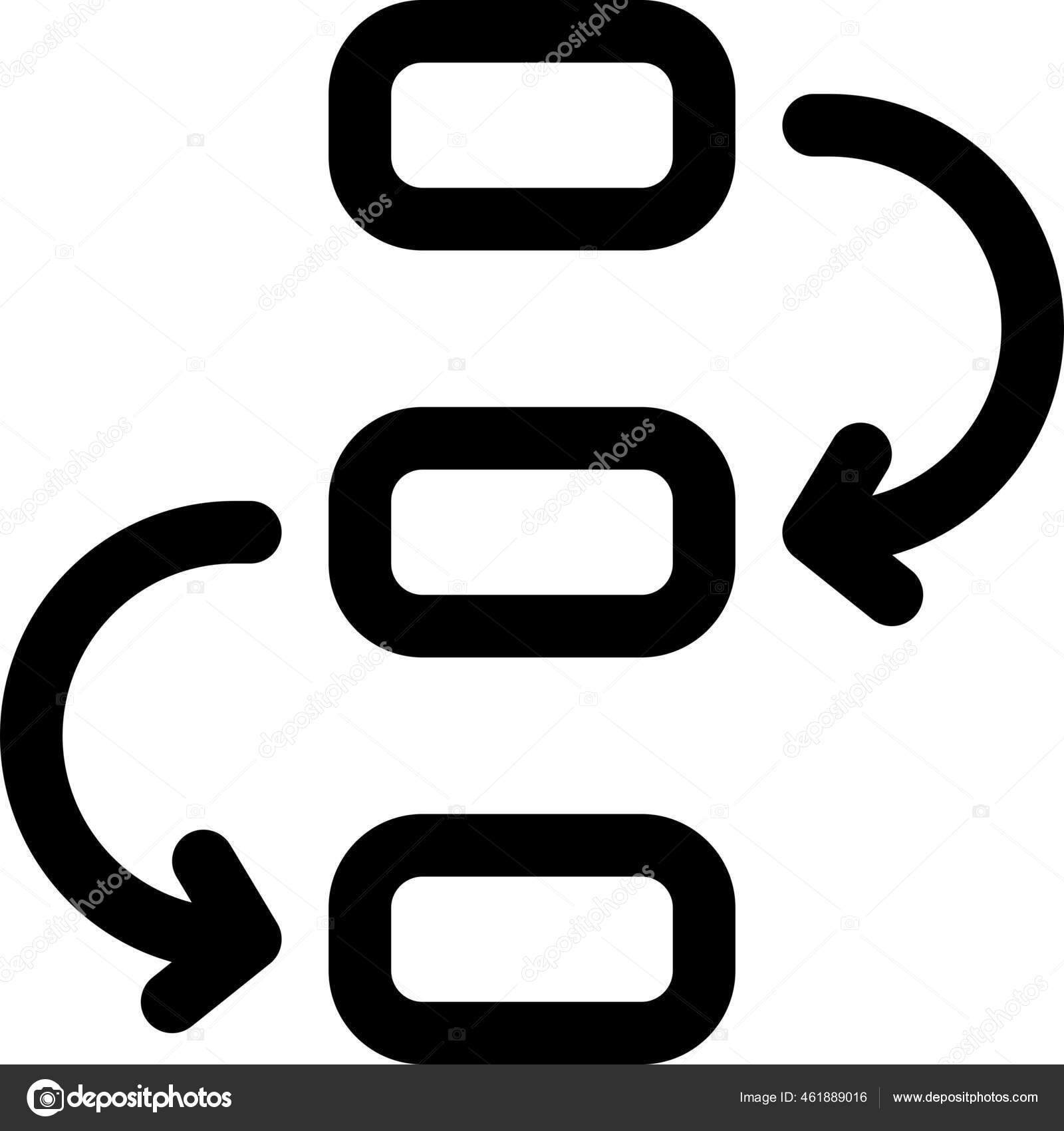 Flow Process Route Icon Stock Vector by ©iconfinder 461889016