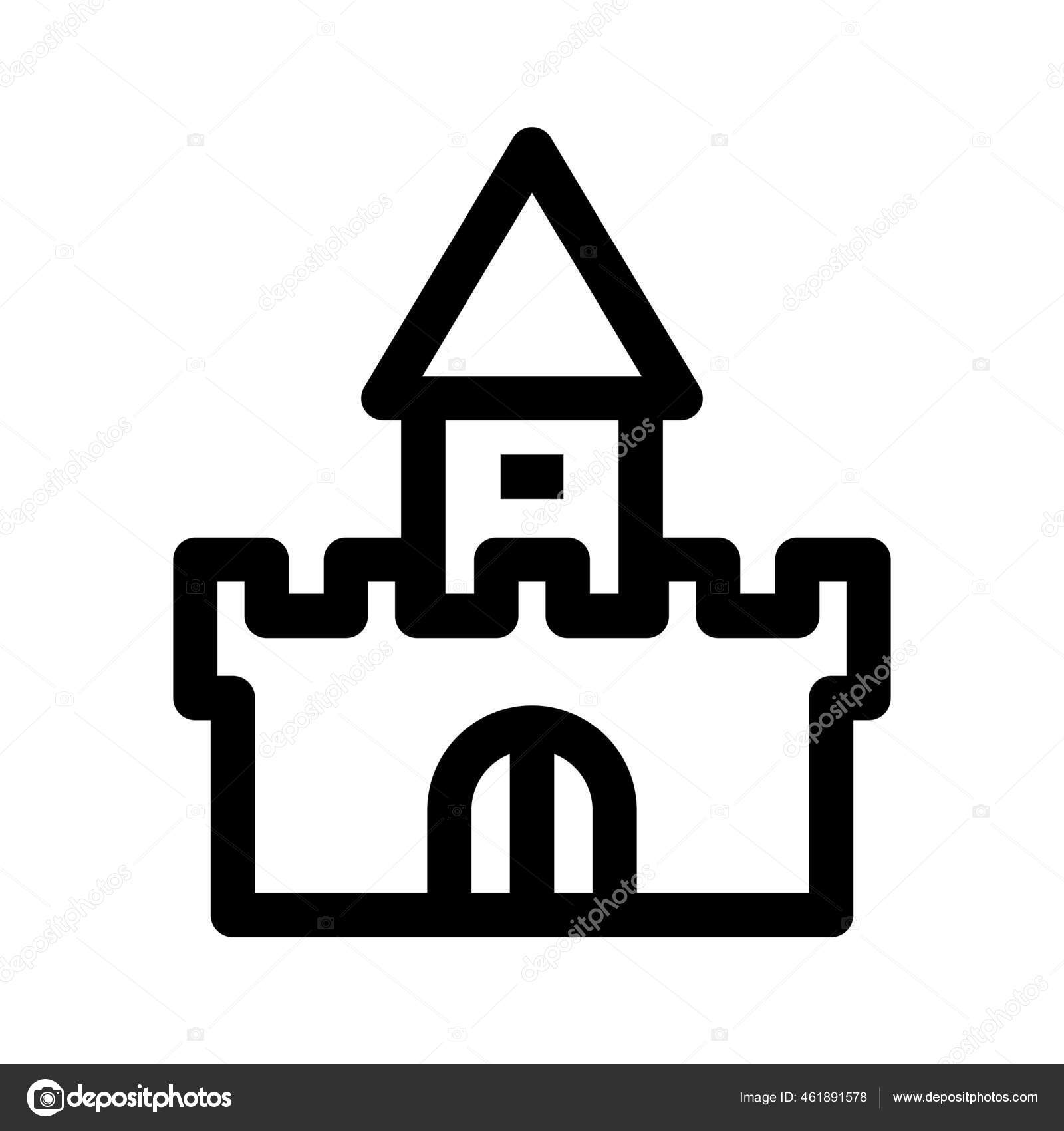 Building Castle Citadel Icon Outline Style Stock Vector by ©iconfinder ...