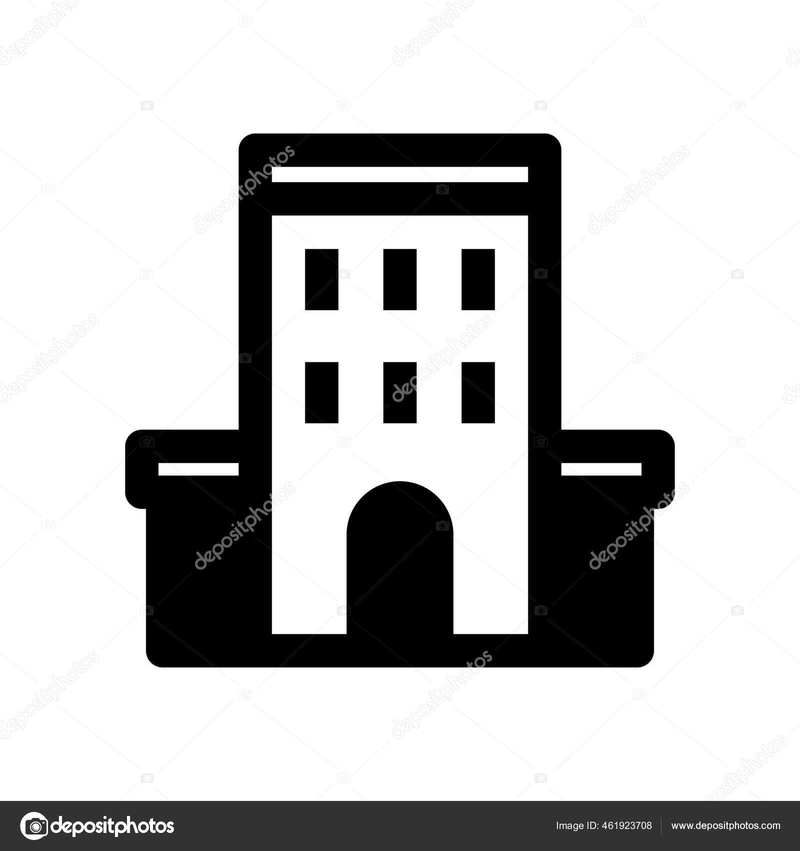 Building Hotel Office Icon Solid Style Stock Vector by ©iconfinder ...